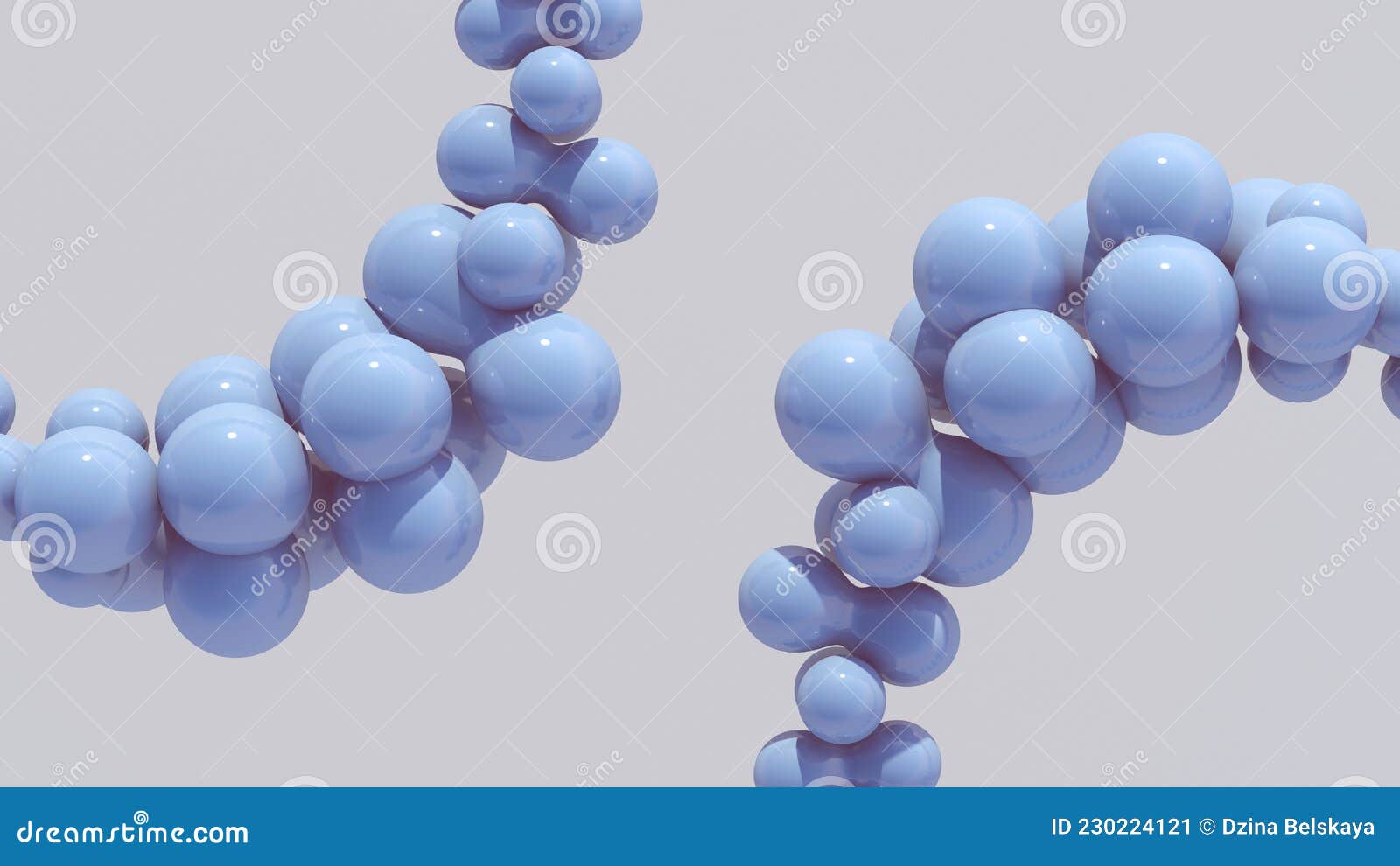 Two Abstract Blue Circle Shape Morphing. 3d Render Stock Illustration ...