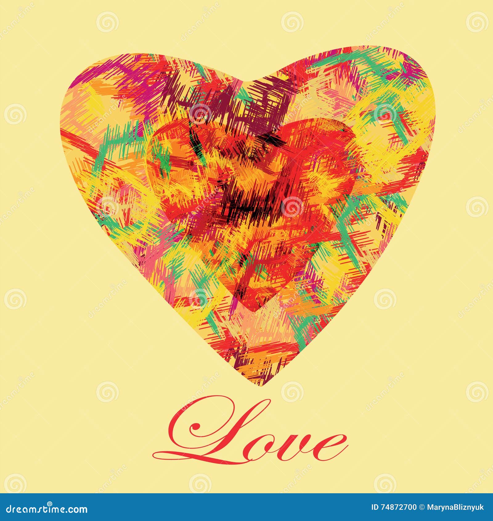 Two Abstract Colorful Hearts Stock Vector - Illustration of design ...