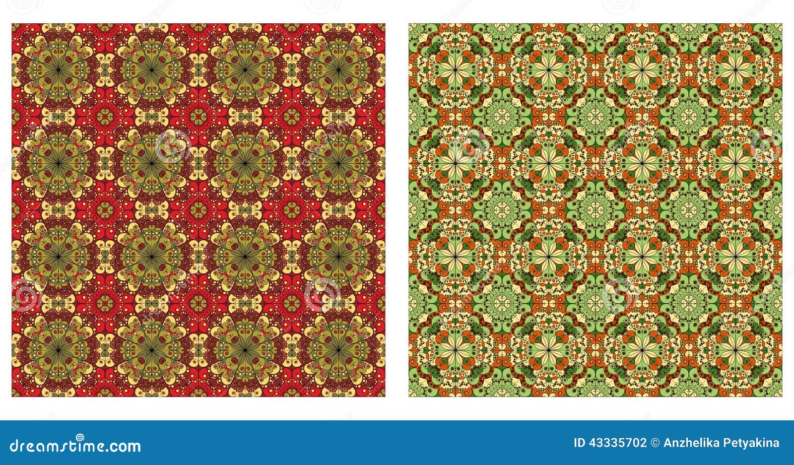 Two Abstract Patterns Seamless Stock Vector - Illustration of arabesque ...