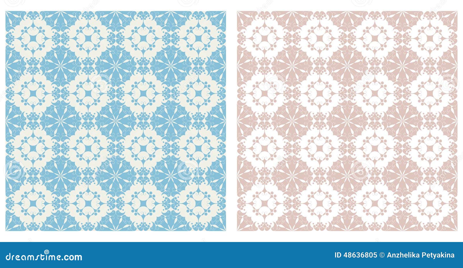 Two Abstract Patterns Seamless Stock Vector - Illustration of fantasy ...