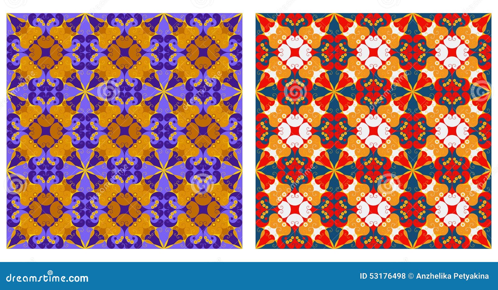 Two Abstract Patterns Seamless Stock Vector - Illustration of ...