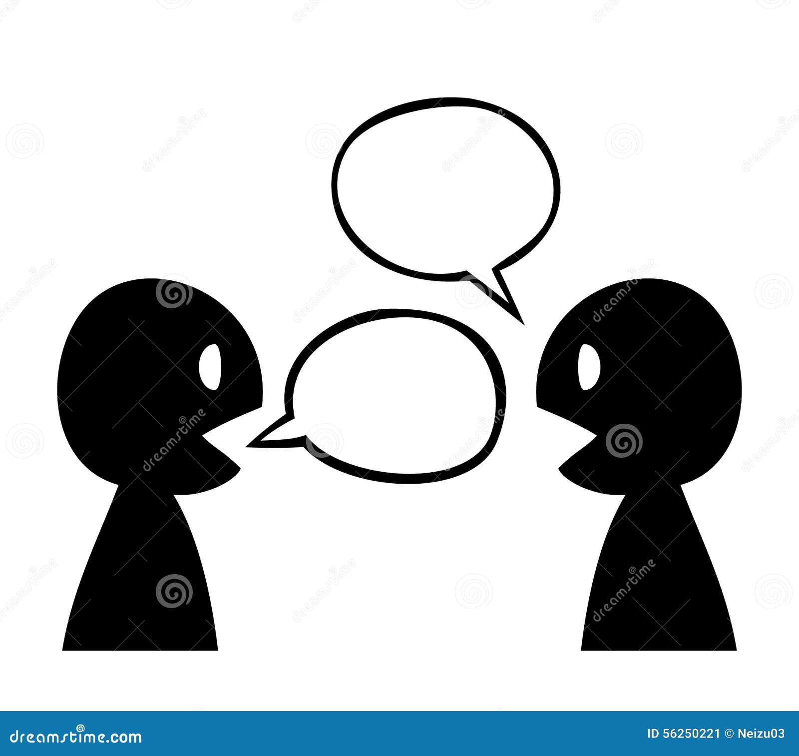 Two Abstract Silhouettes Talking Stock Illustration - Illustration of ...