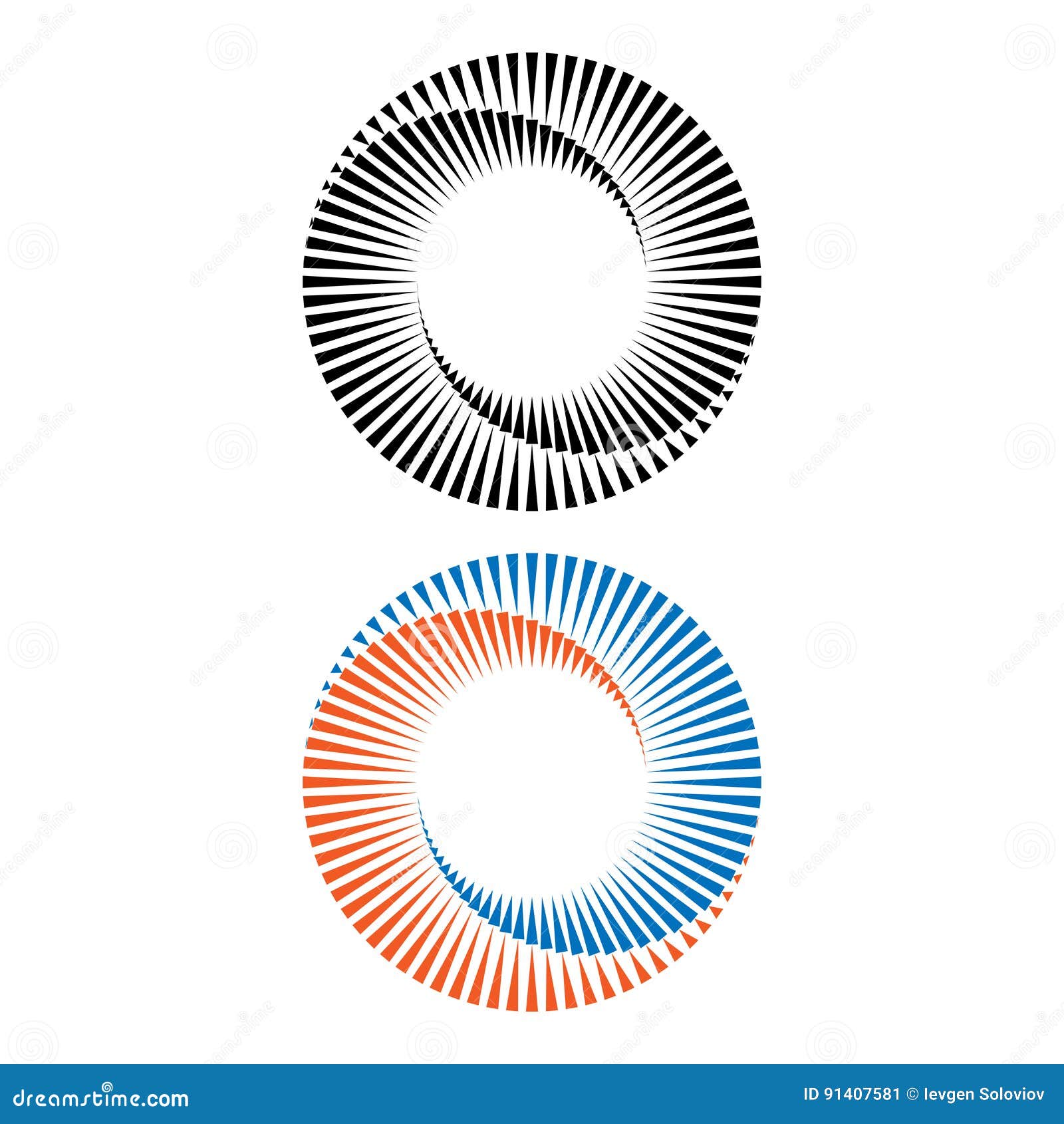 Two abstract spirals stock vector. Illustration of blurred - 91407581