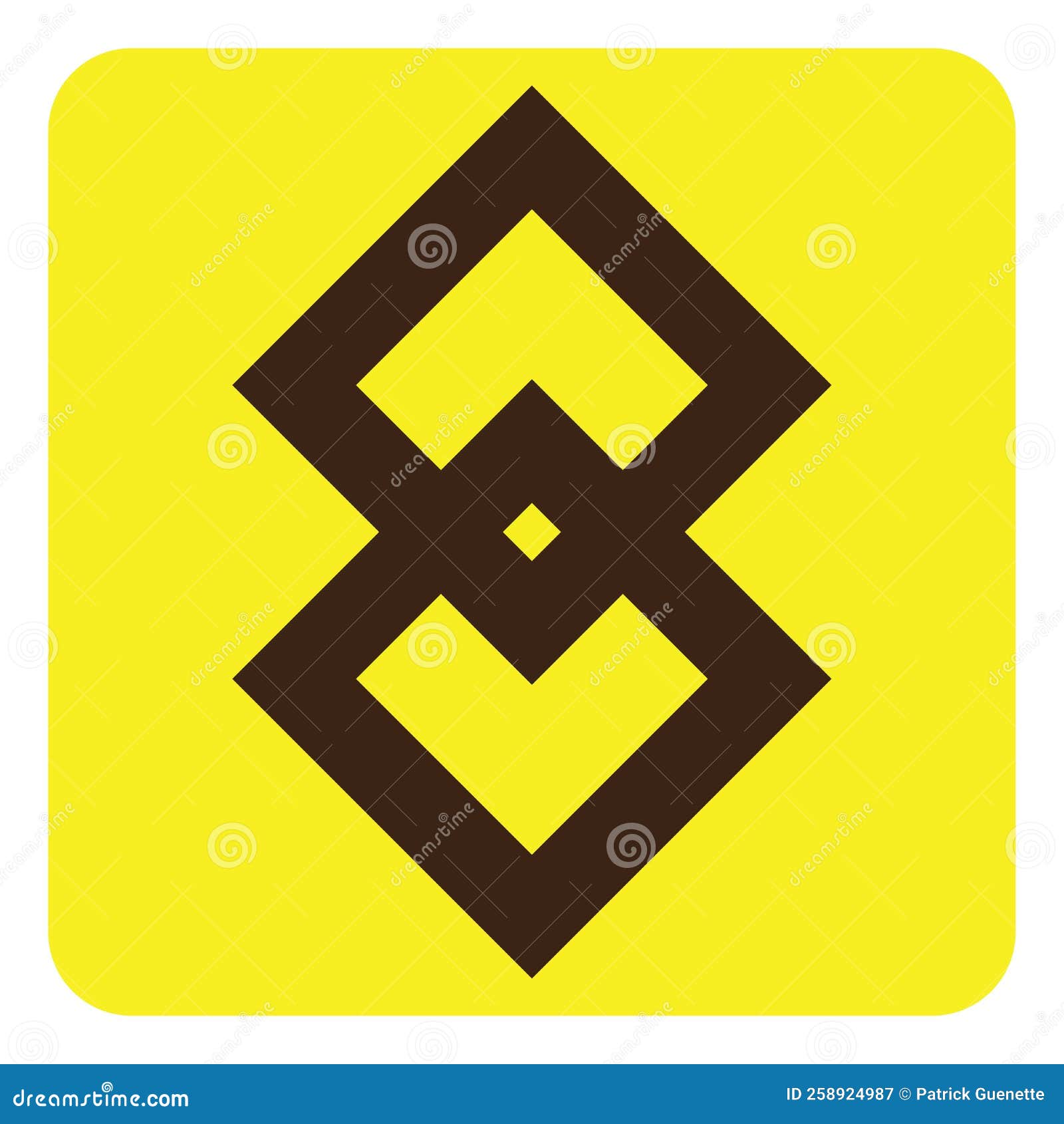 Two abstract squares, icon stock vector. Illustration of element ...