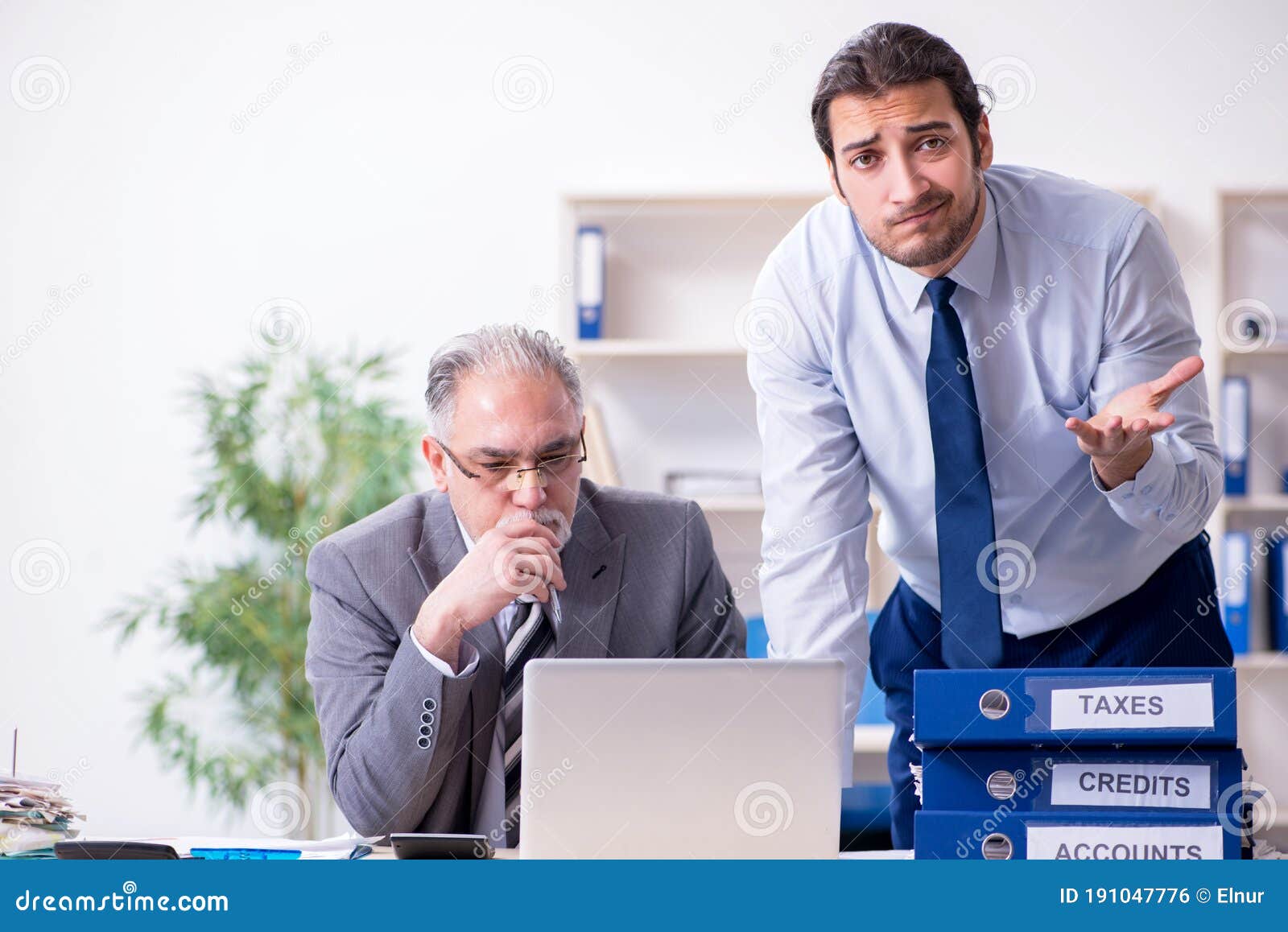 Two Accountants Working in the Office Stock Photo - Image of busy ...
