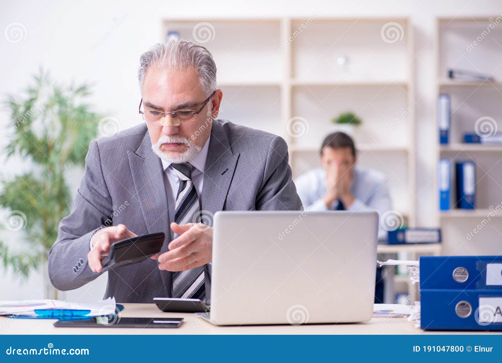 Two Accountants Working in the Office Stock Photo - Image of missing ...