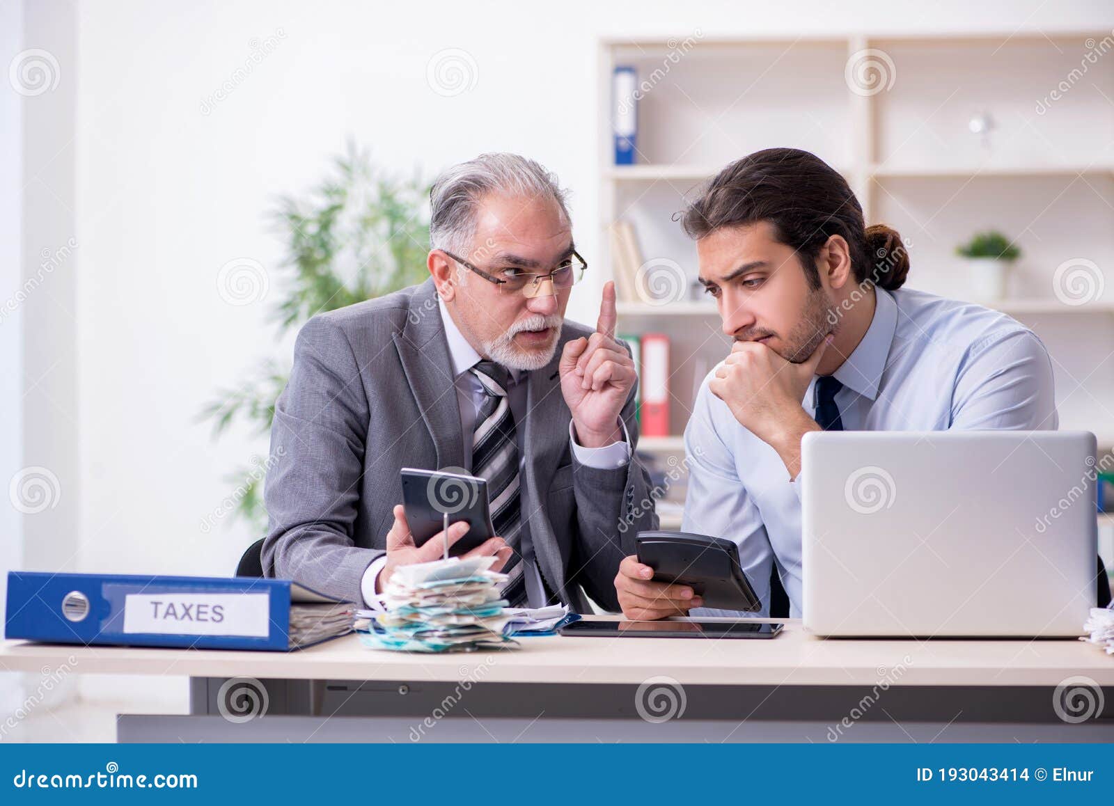 Two Accountants Working in the Office Stock Photo - Image of ...