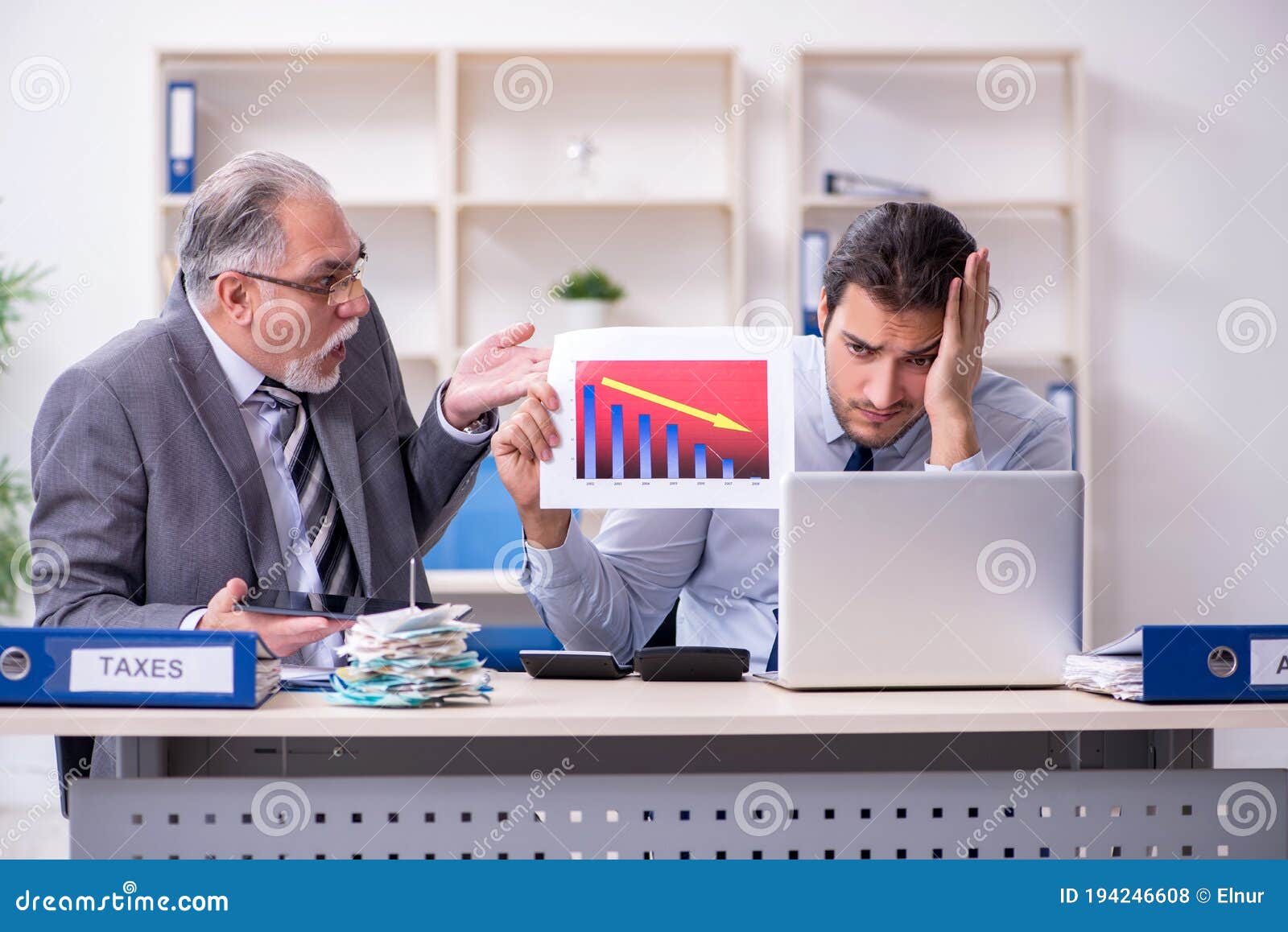 Two Accountants Working in the Office Stock Photo - Image of manager ...