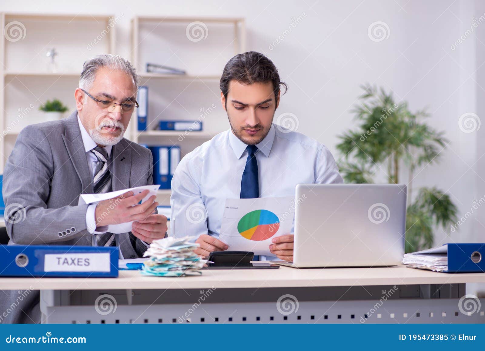 Two Accountants Working in the Office Stock Image - Image of assistant ...