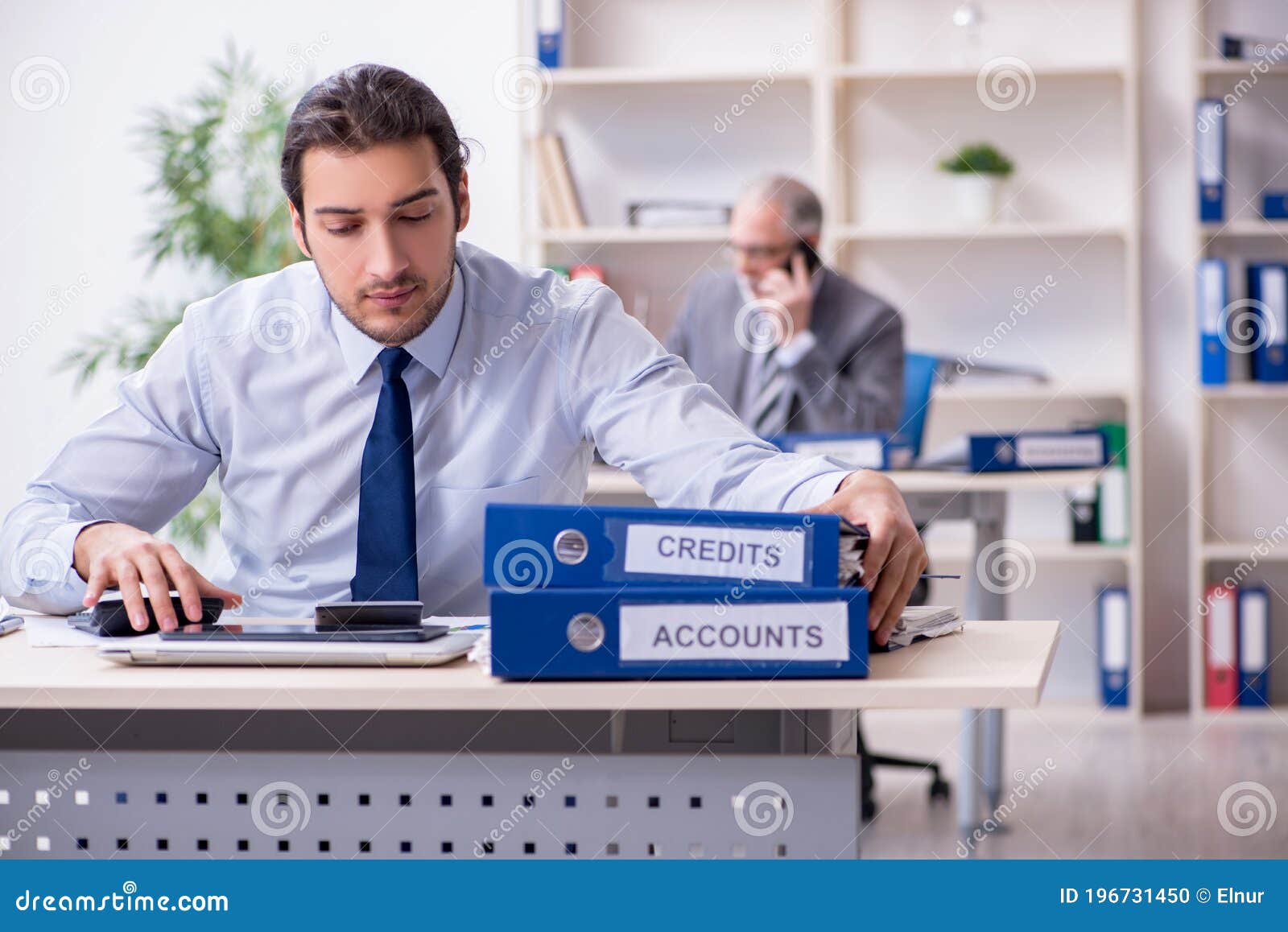 Two Accountants Working in the Office Stock Photo - Image of colleague ...