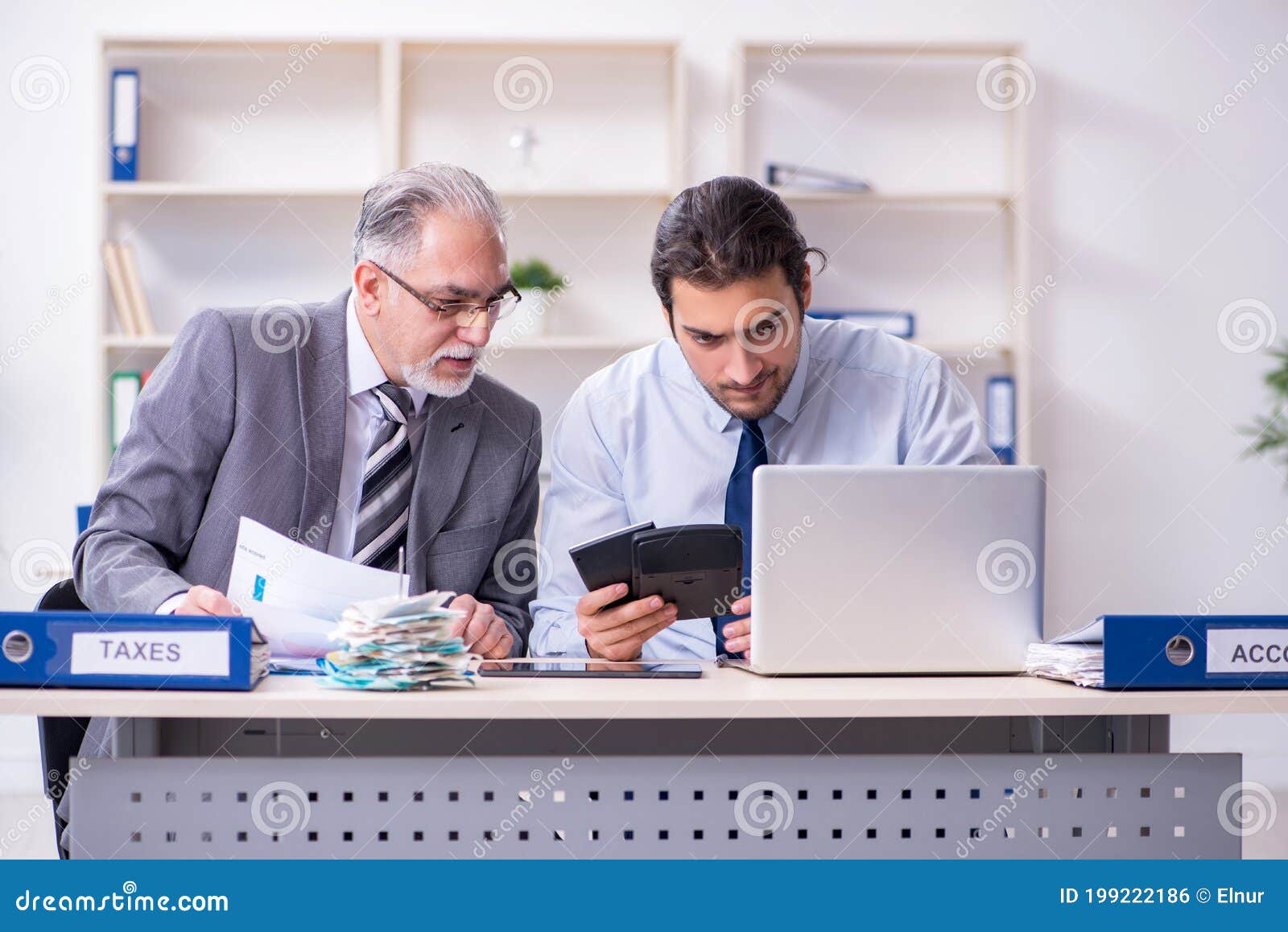 Two Accountants Working in the Office Stock Photo - Image of busy, boss ...