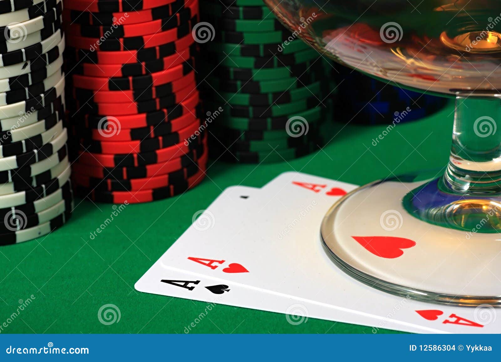 Two aces. stock photo. Image of casino, game, hand, aces - 12586304