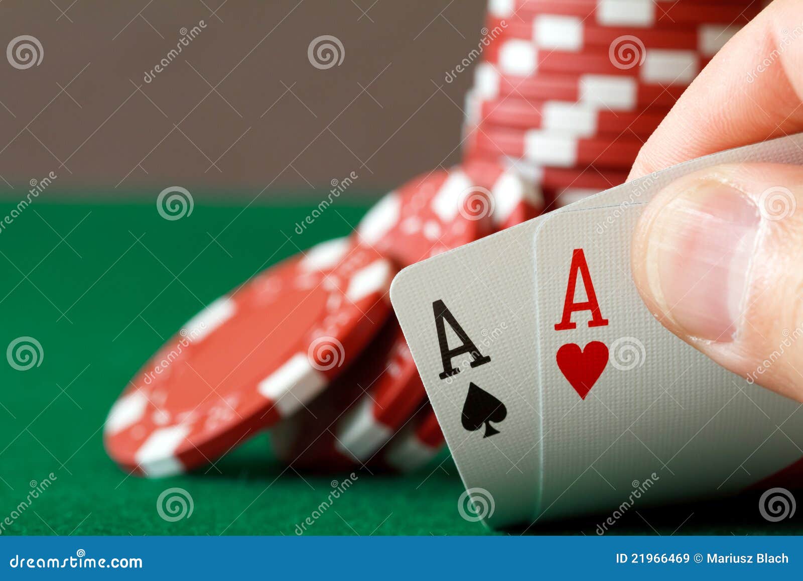 Two aces stock image. Image of aces, chip, lucky, hand - 21966469