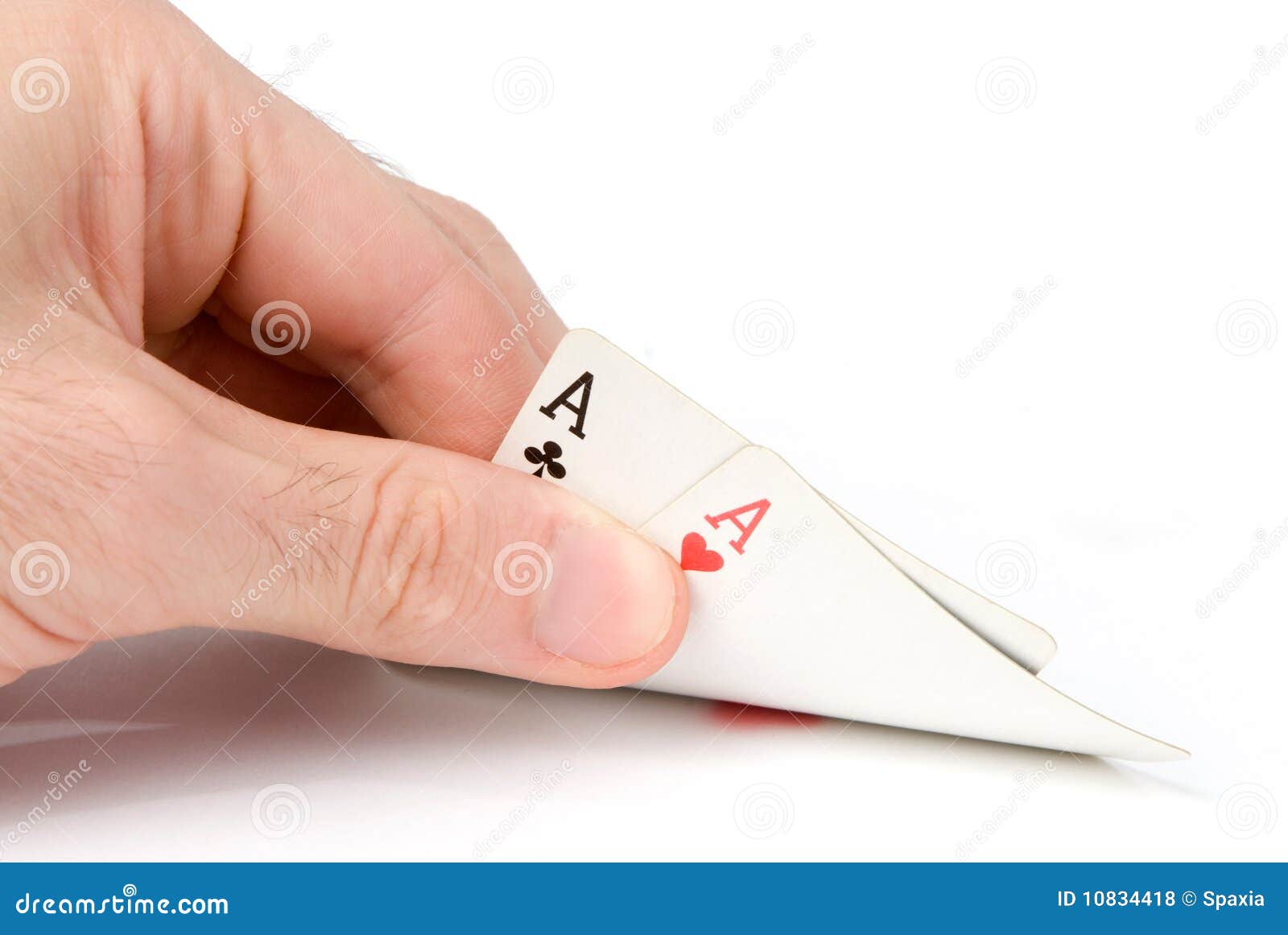 Two aces in a hand stock photo. Image of wild, human - 10834418