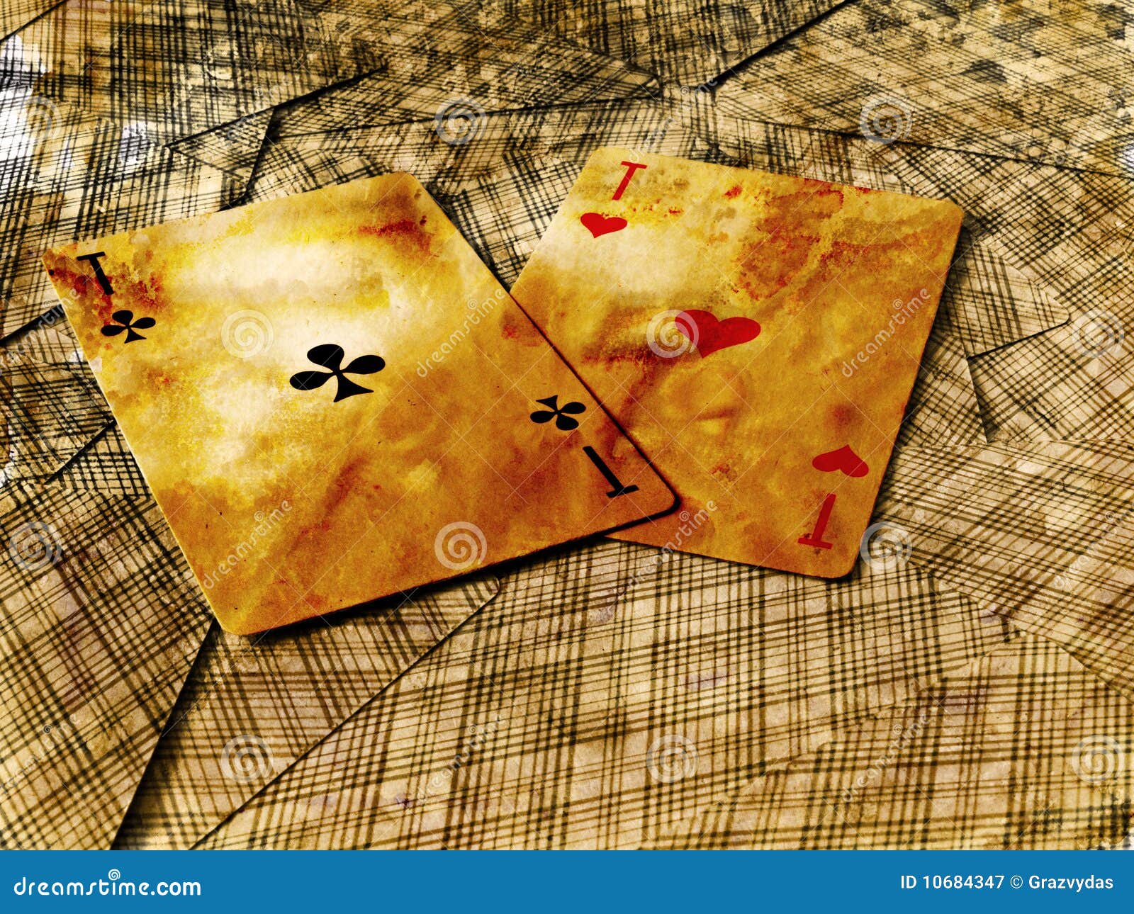 Two aces on inverted cards stock image. Image of cards - 10684347
