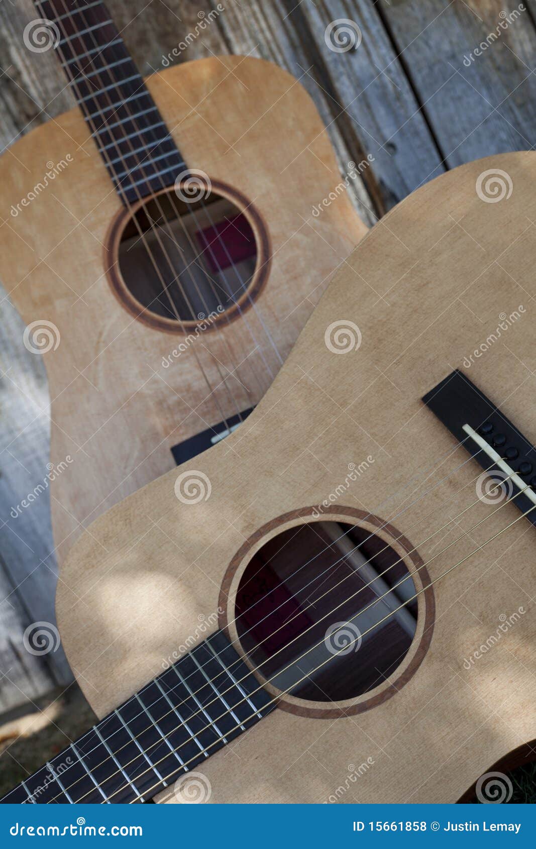 Two Acoustic Guitars stock photo. Image of fret, rock - 15661858