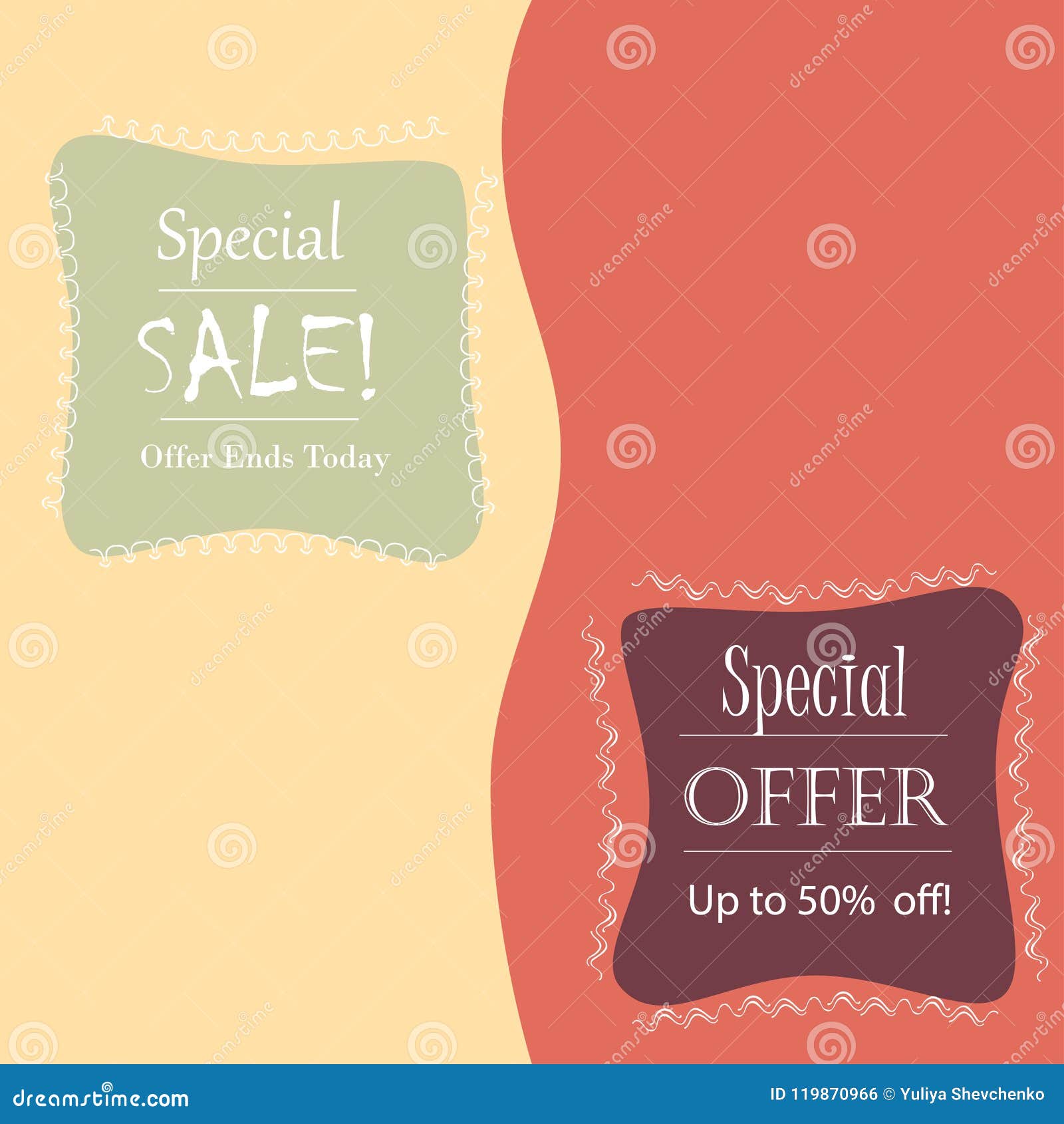 Two Addvertisement Template or Banner Samples Stock Vector ...