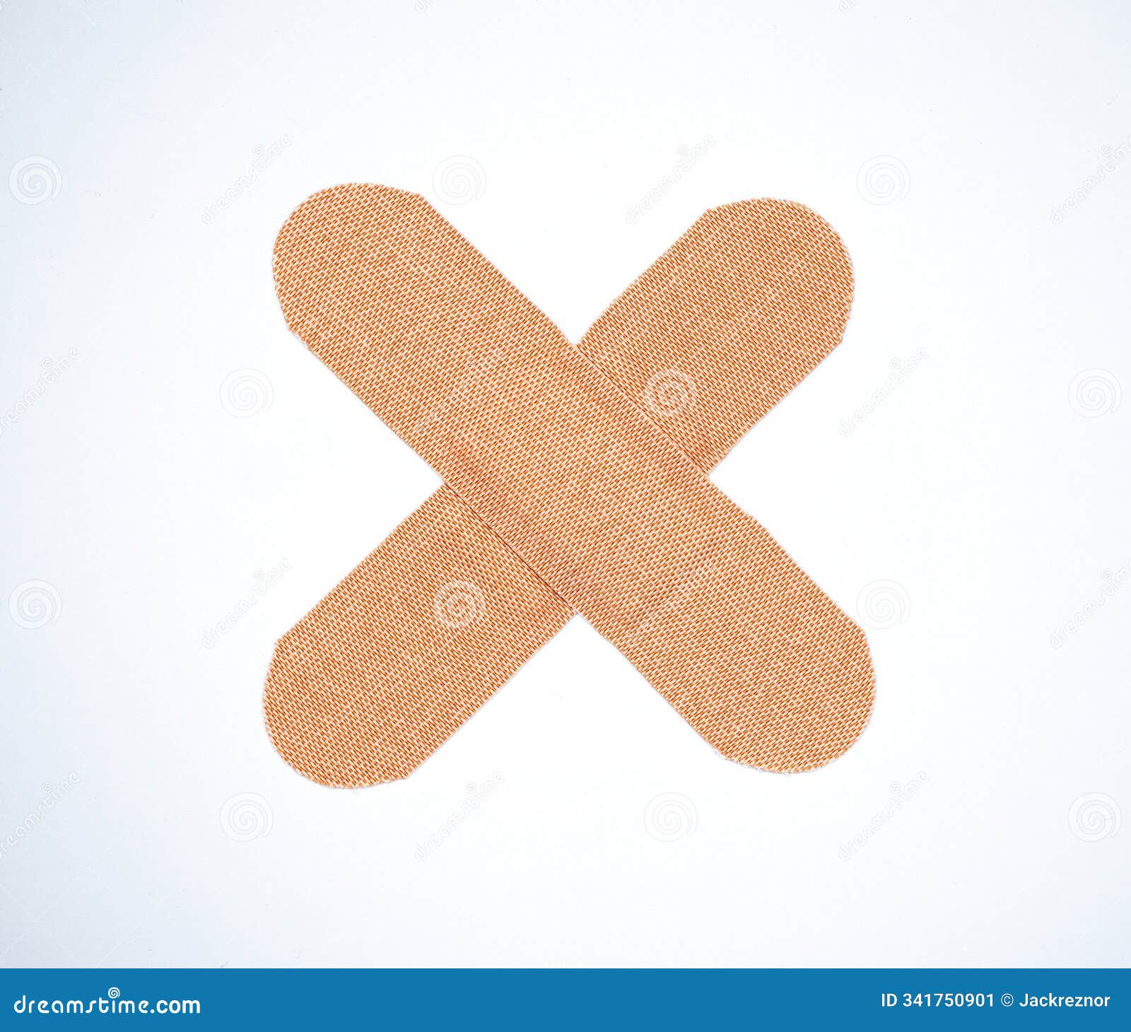 Two Adhesive Bandages Overlapping in an X Shape Stock Image - Image of ...