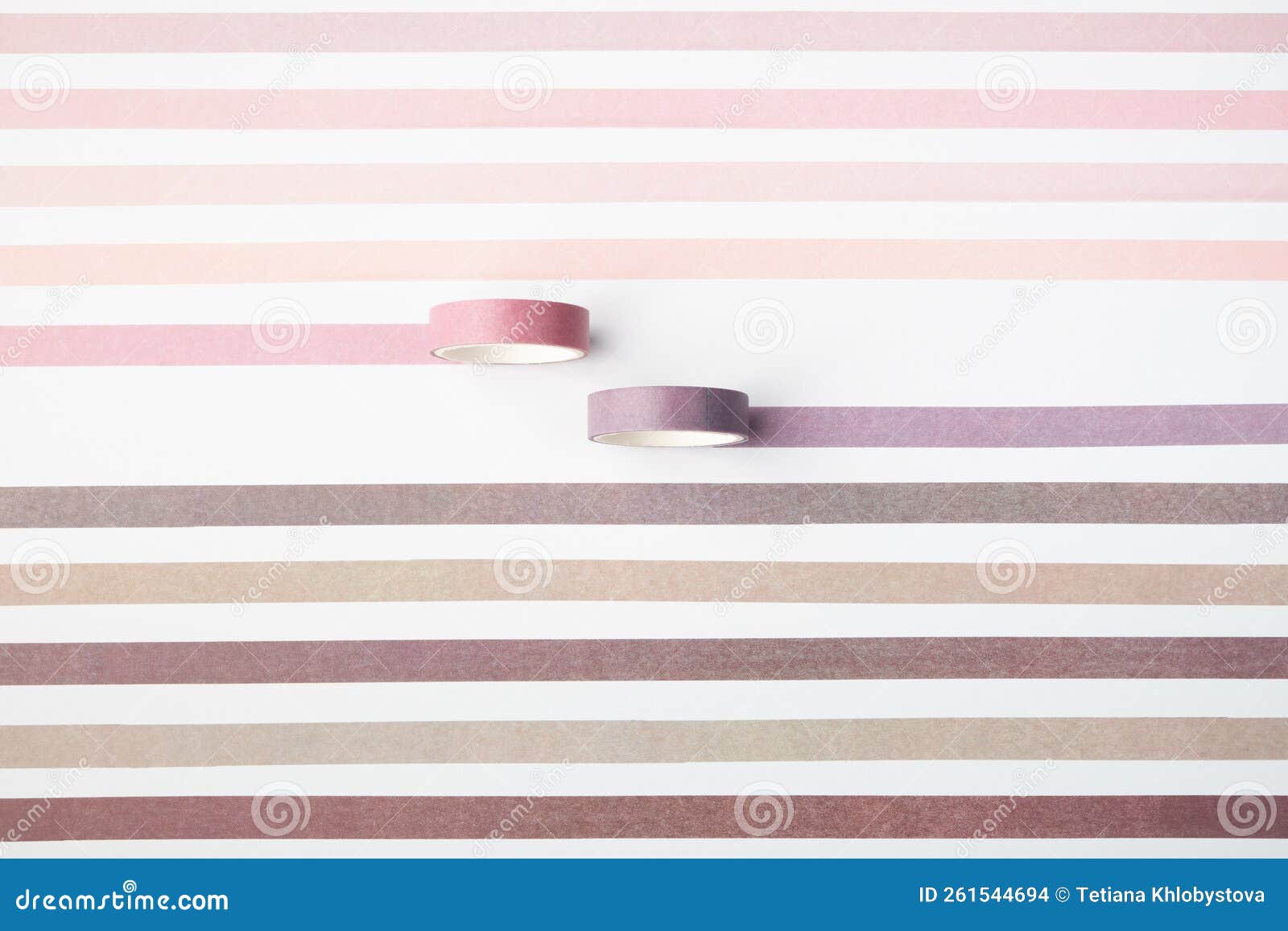 Two Adhesive Tape Rolls and Parallel Strips on White Stock Photo ...