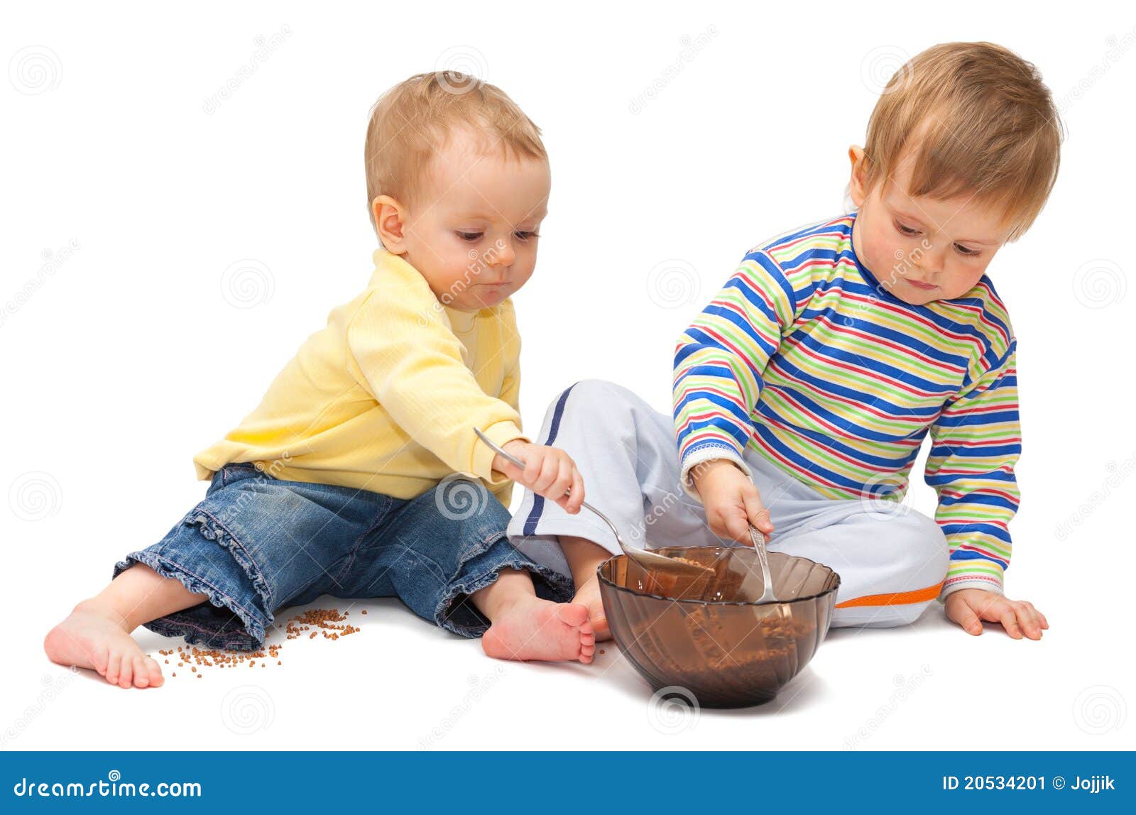 Two adorable children stock image. Image of curious, beautiful - 20534201