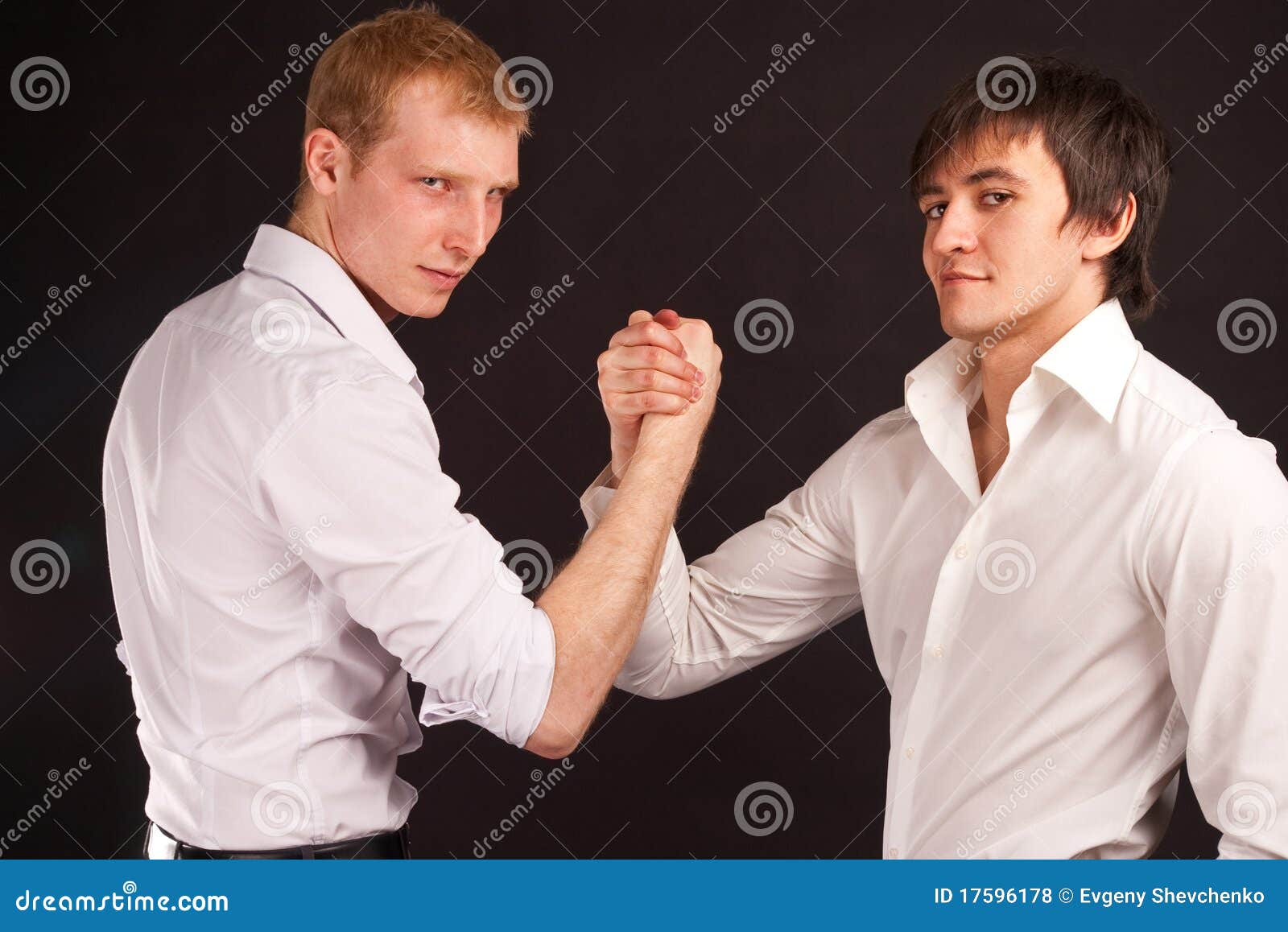 Two Adult Man in Business Hand Shake Stock Photo - Image of eyes, black ...