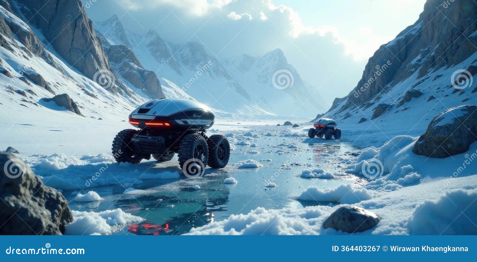 Frigid Chasm Of Isolation, Endless, Icy Crevices Stretch Out ...