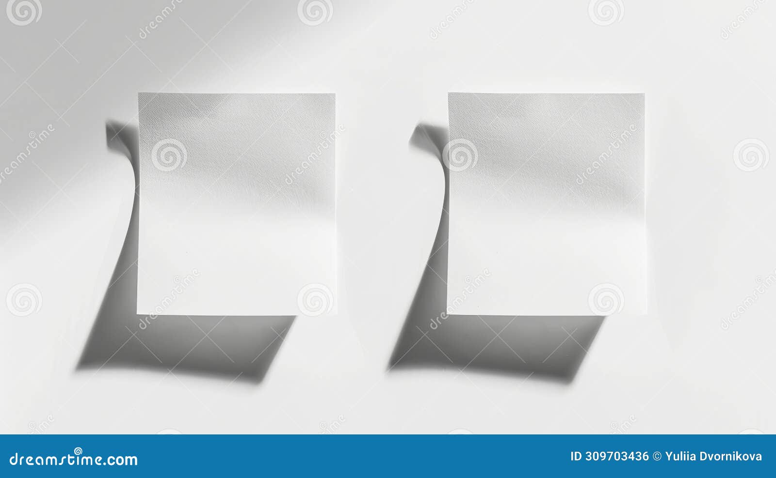 Two Aesthetic White Sticky Note Reminders on White Background. Sun Rays ...