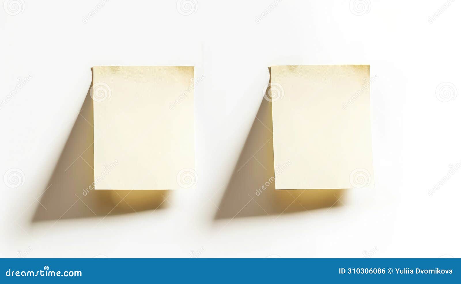 Two Aesthetic Yellow Sticky Note Reminders on White Background. Sun ...