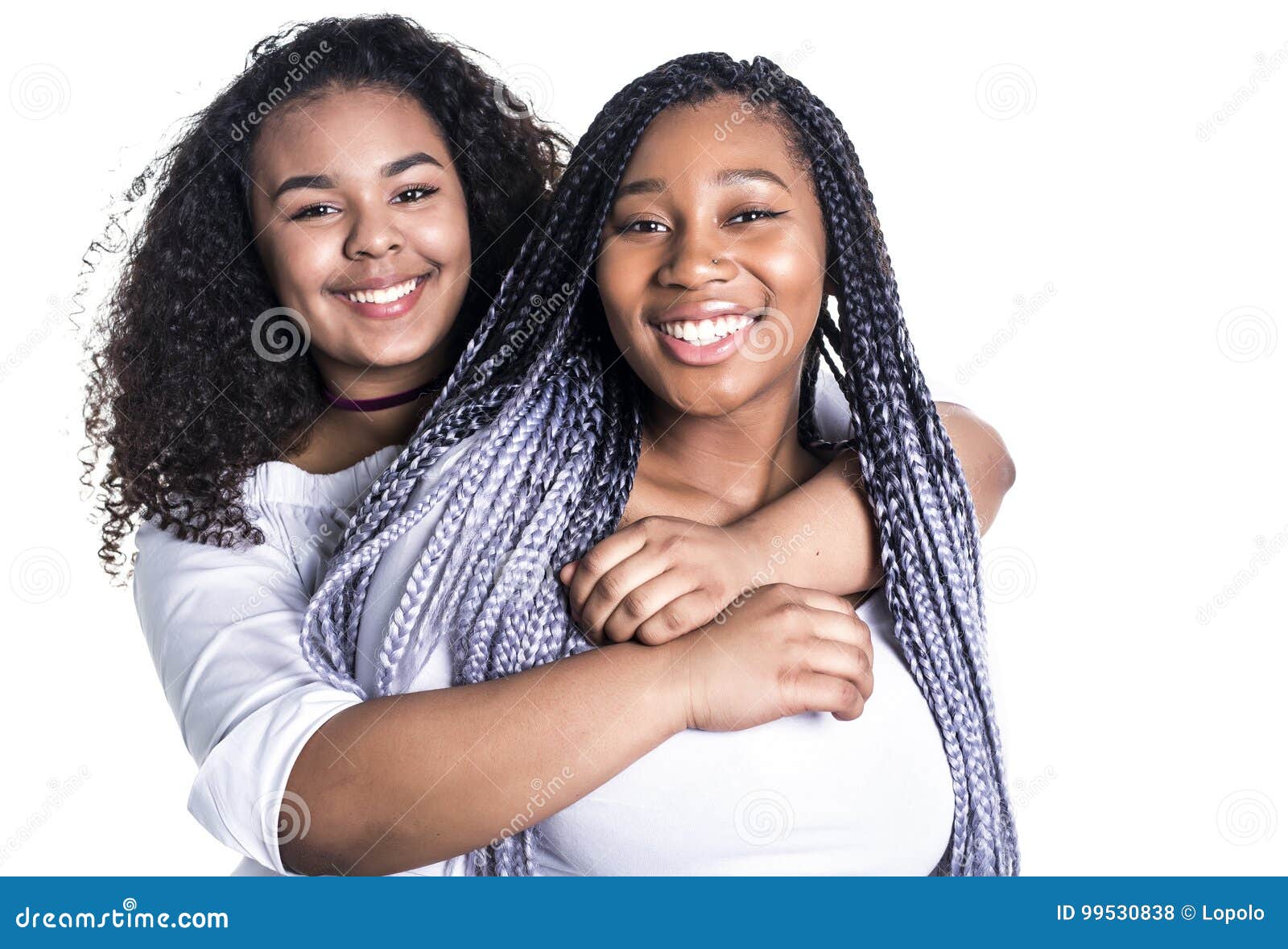 Affectionate Friends Afro American Stock Photo - Image of american ...