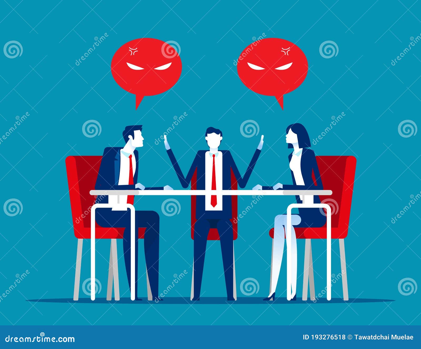 Pop Art Aggressive Business Woman Screaming Into The Phone At Multi ...