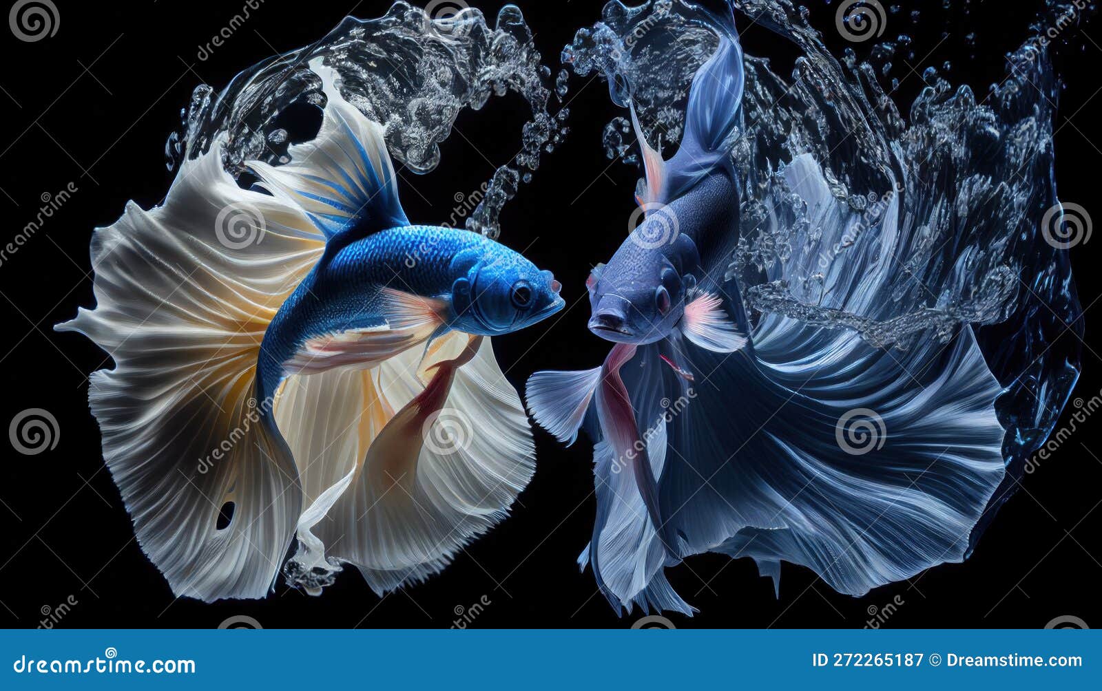 Two agressive beta fish stock illustration. Illustration of action ...