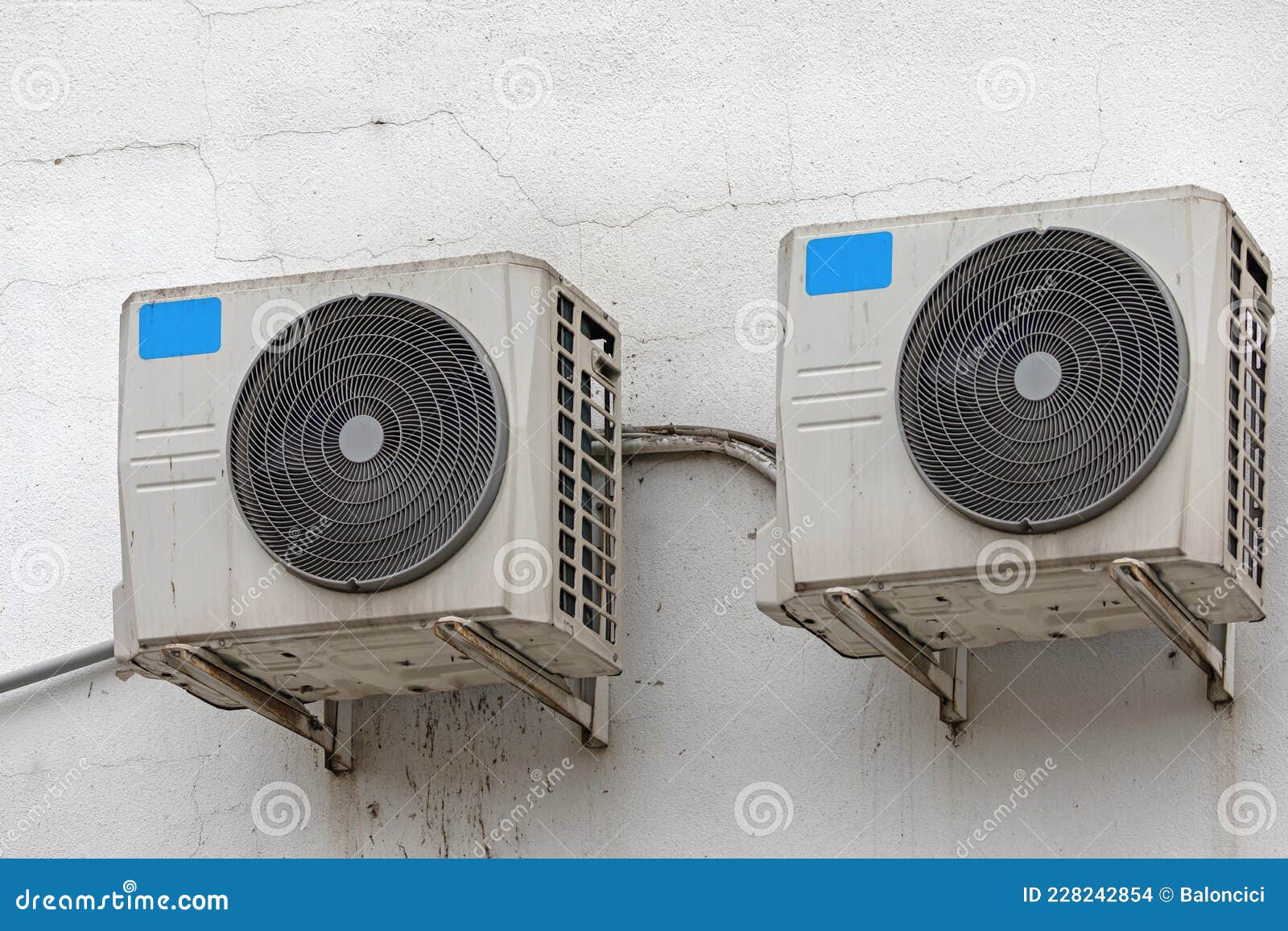 Two Air Conditioners stock photo. Image of cooling, hvac - 228242854
