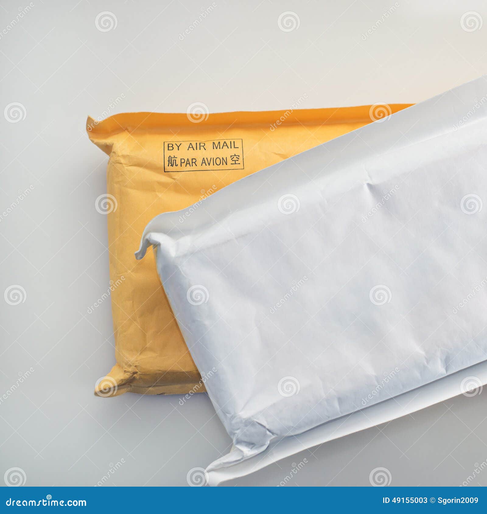 Two air mail parcels stock image. Image of mail, parcel - 49155003