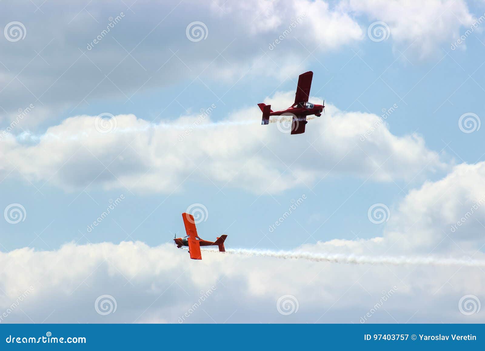 Two Aircraft during Flight Aviation Stock Image - Image of armed ...