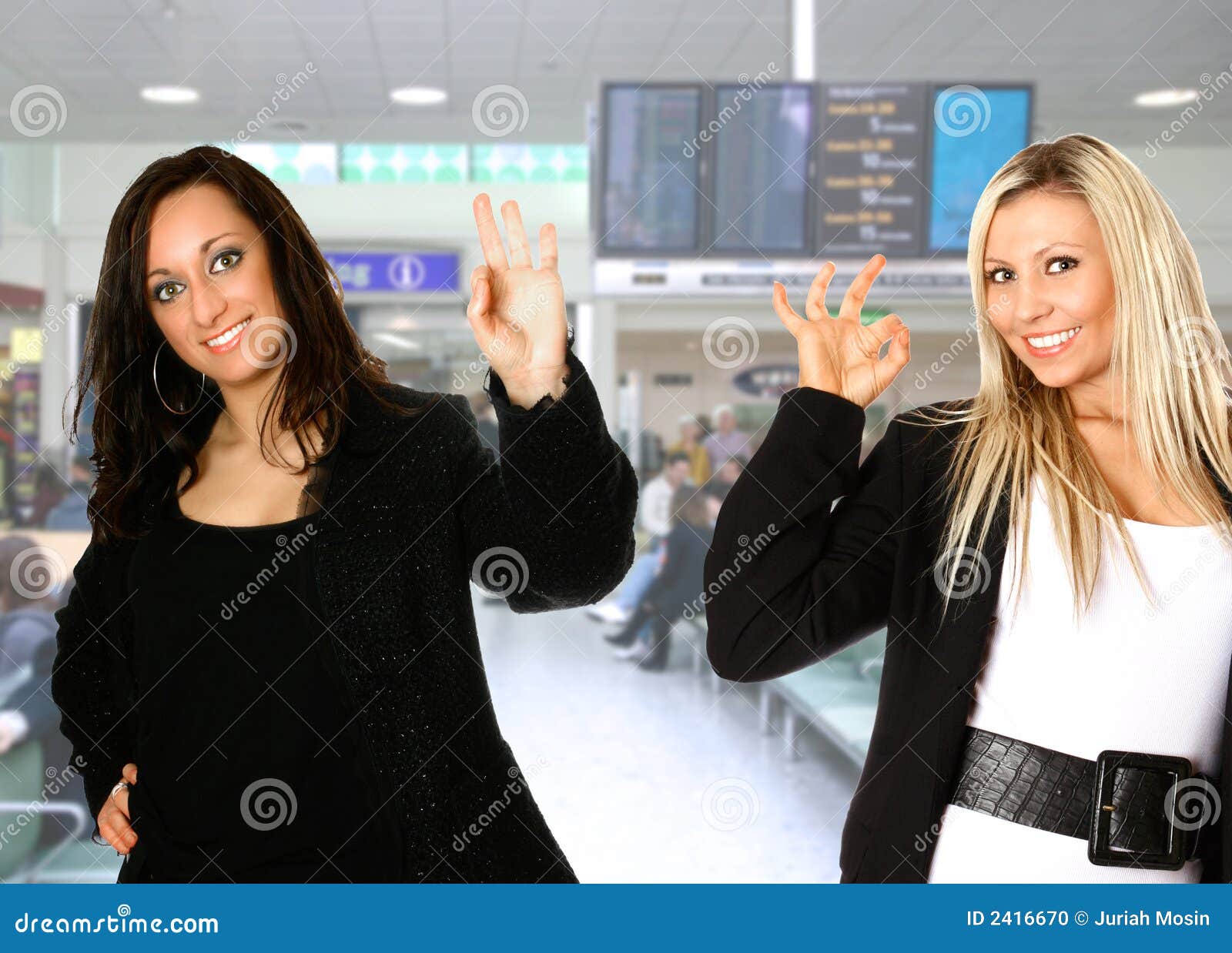 Two airport representative stock photo. Image of flight - 2416670