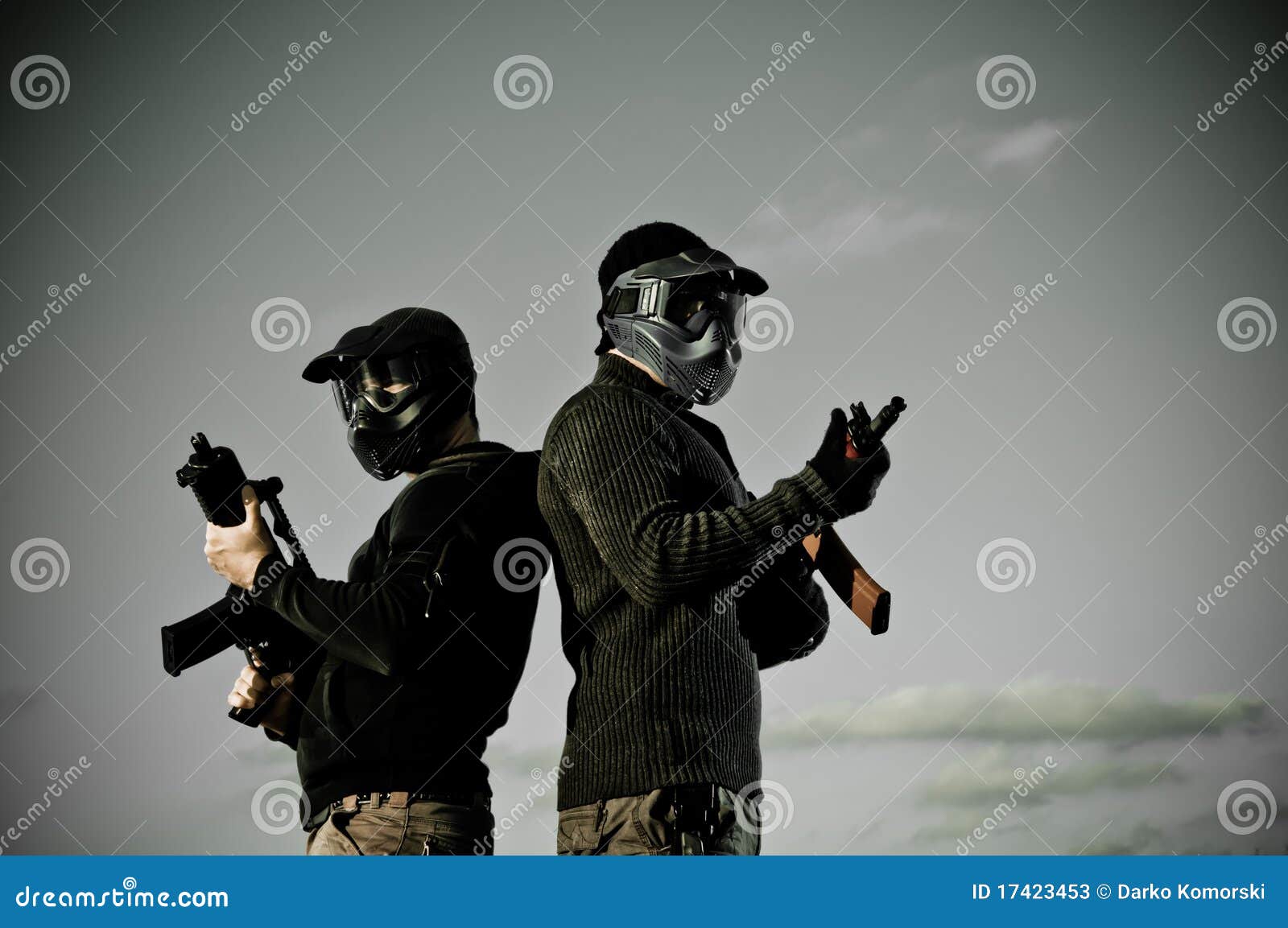 Two airsoft players stock image. Image of sniper, special - 17423453