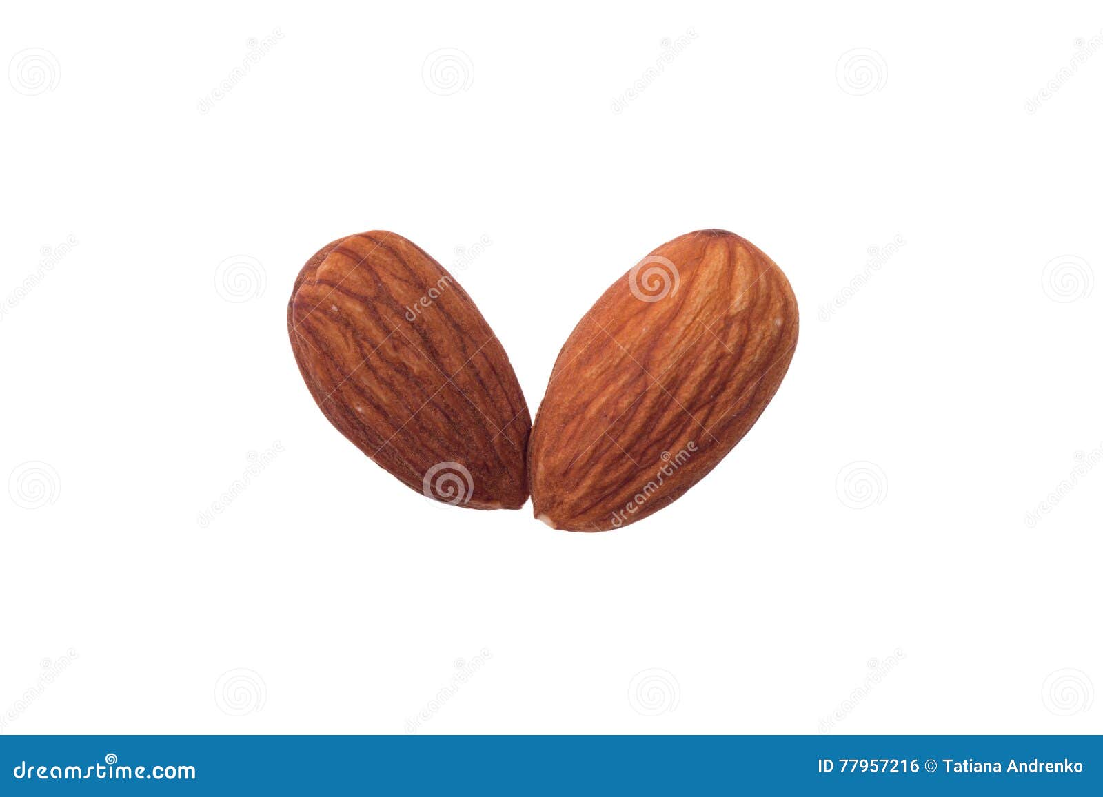 Two Almonds in the Form of Heart Stock Photo - Image of healthy, nature ...