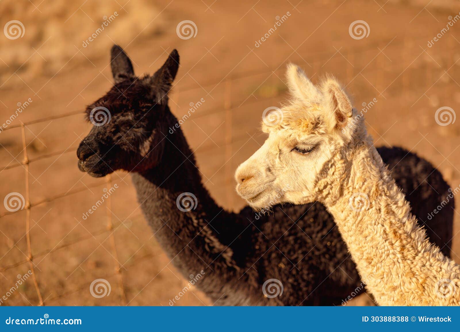 Two Alpacas in the Enclosure Stock Photo - Image of livestock ...