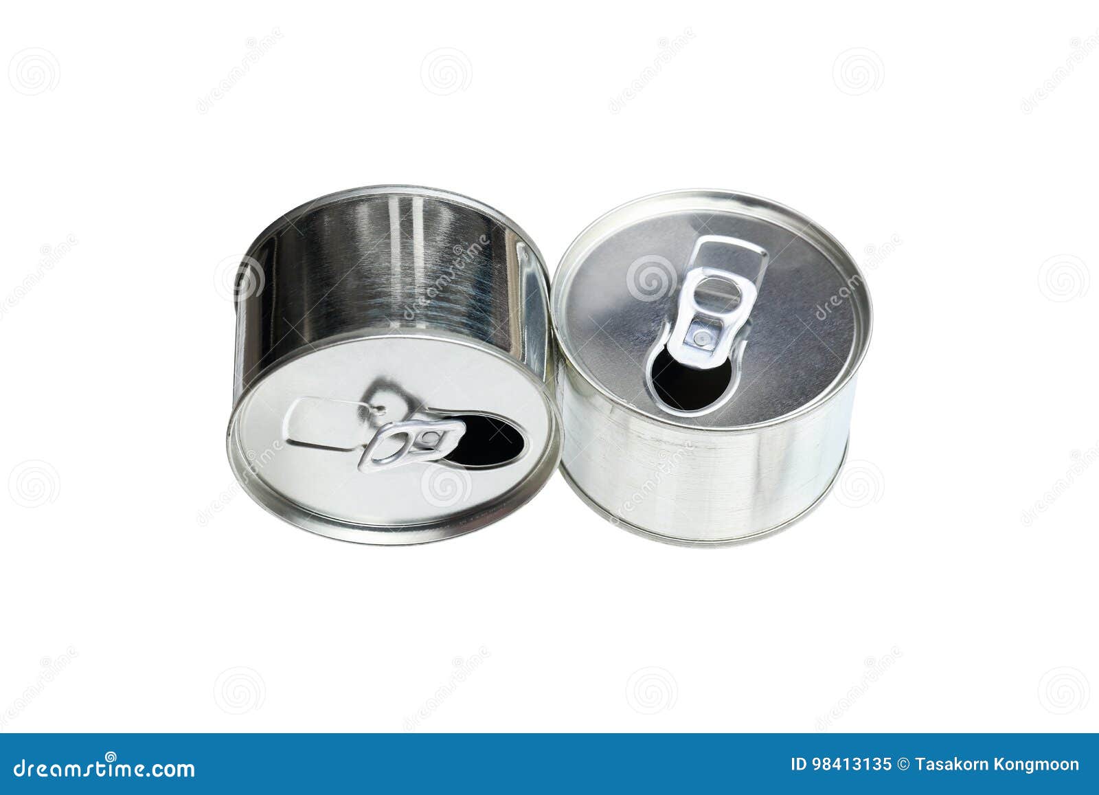 Two Aluminum Cans Isolated on White Stock Image - Image of preserve ...