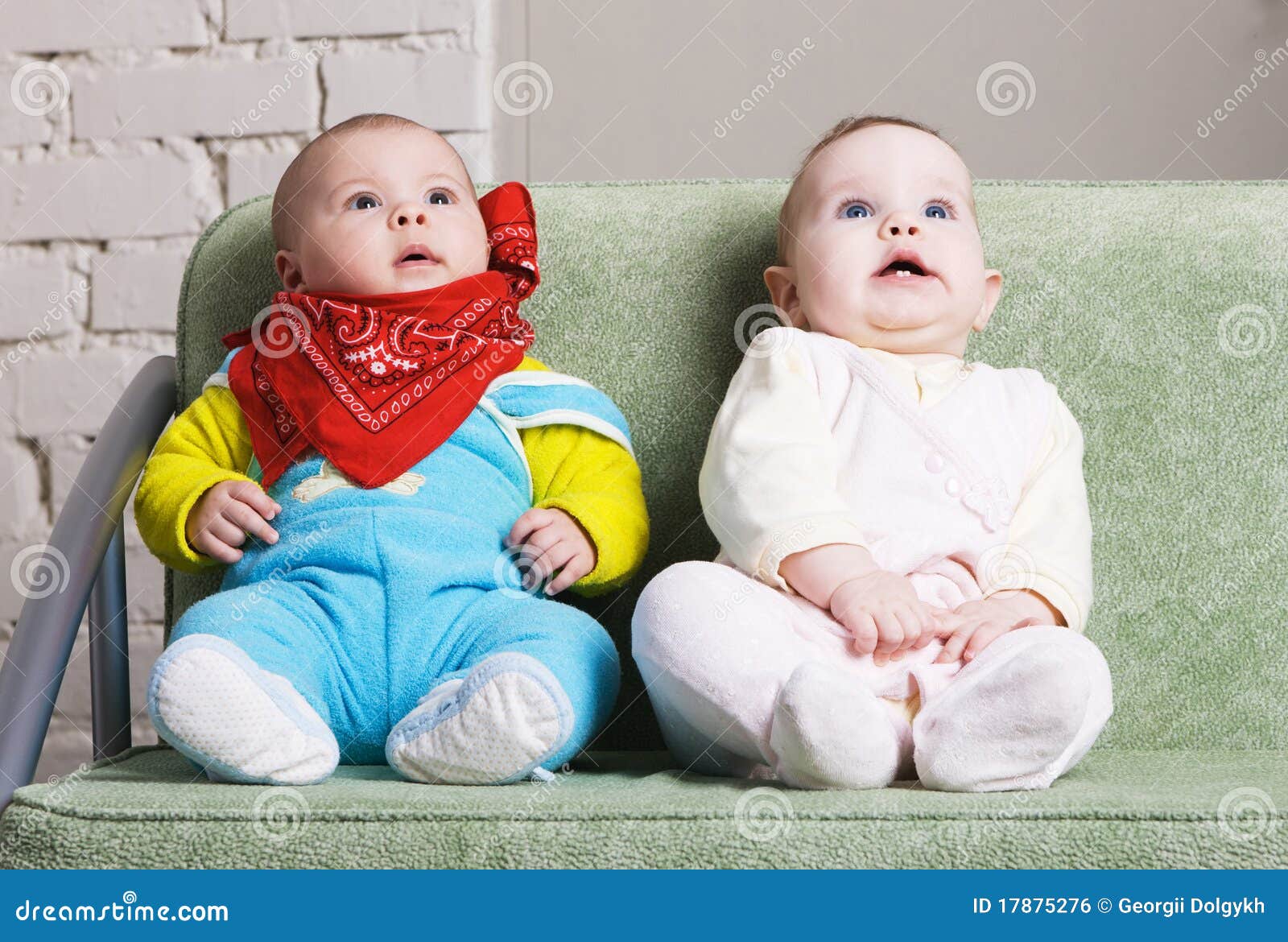 Two amazed babies stock photo. Image of child, girl, cheerful - 17875276