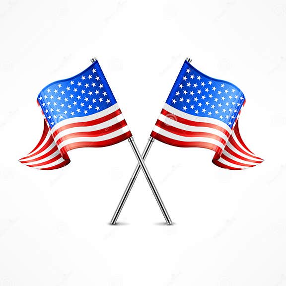 Two American flag stock vector. Illustration of icons - 60338564