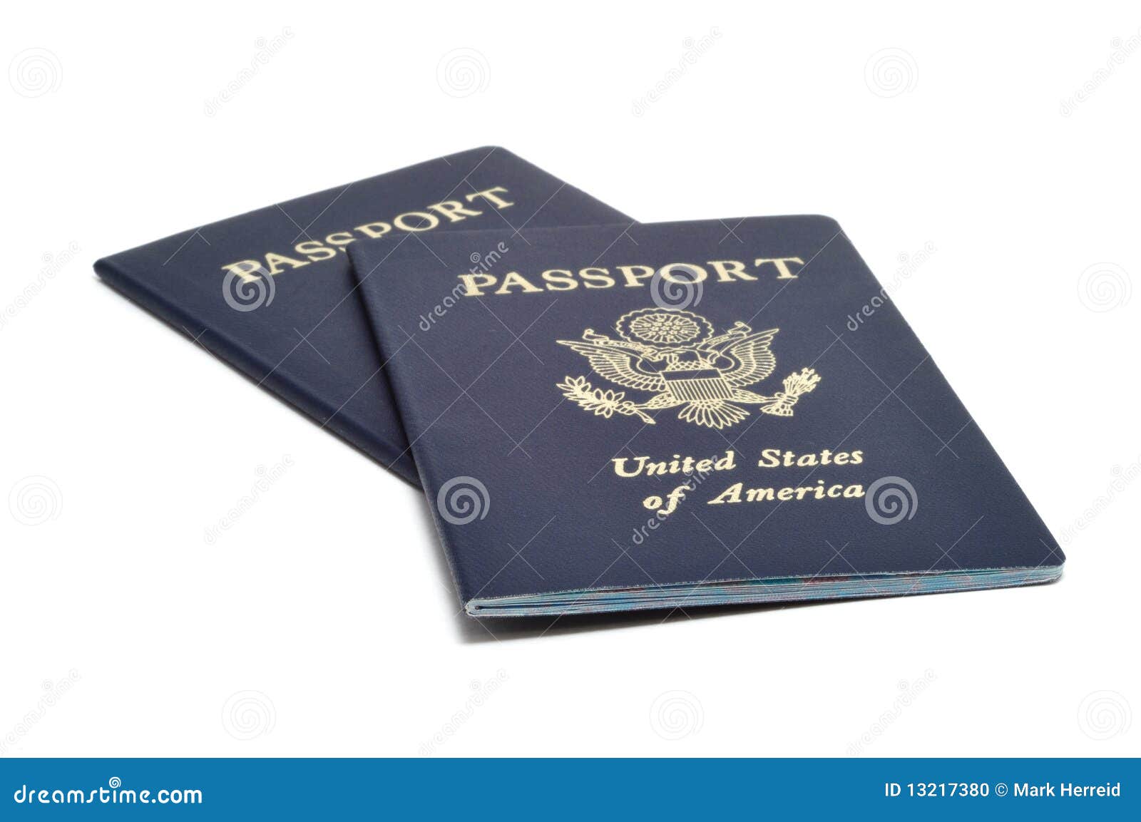 Two American Passports Stock Photo - Image: 13217380