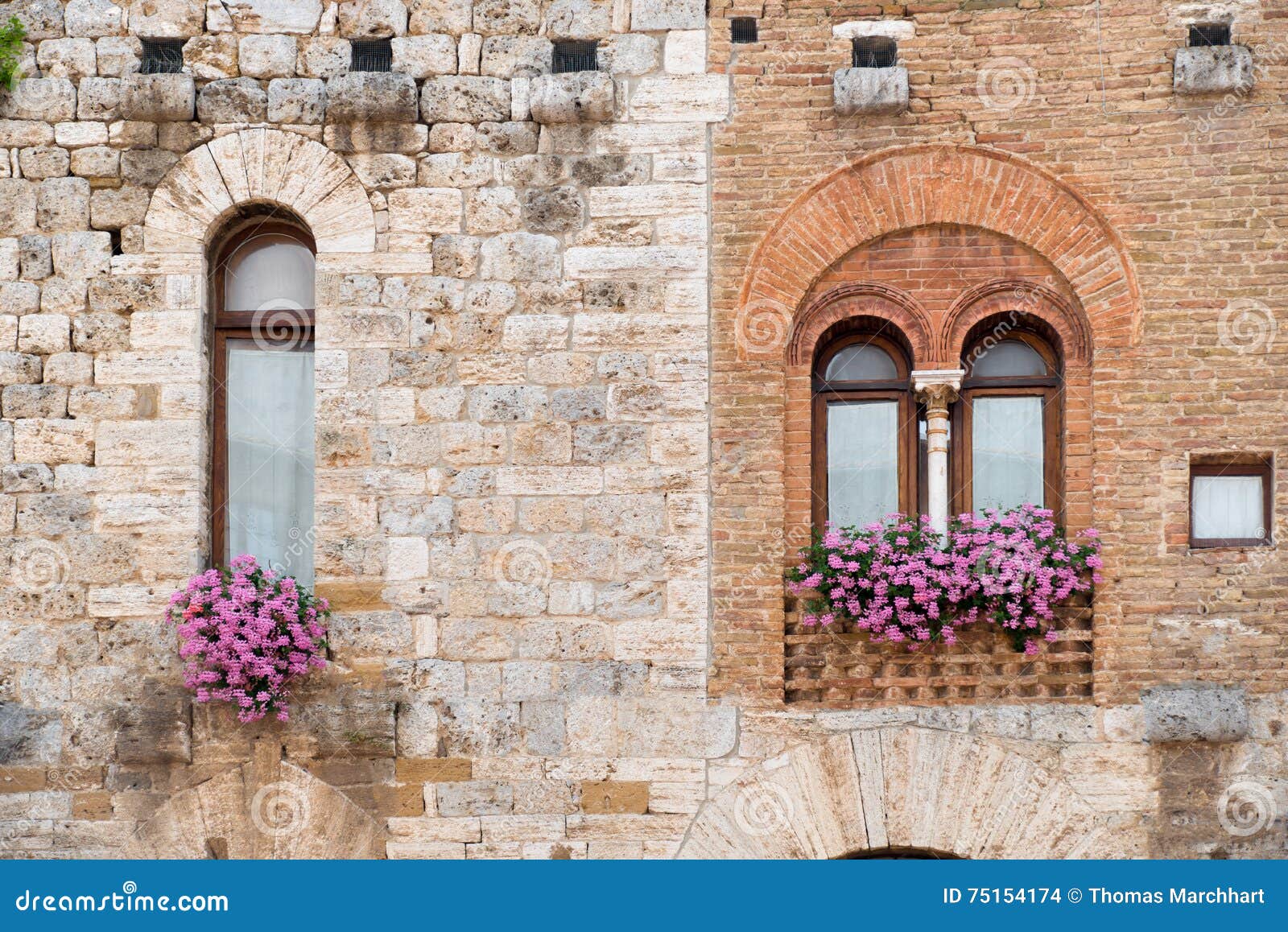 Two ancient windows stock photo. Image of detail, italy - 75154174