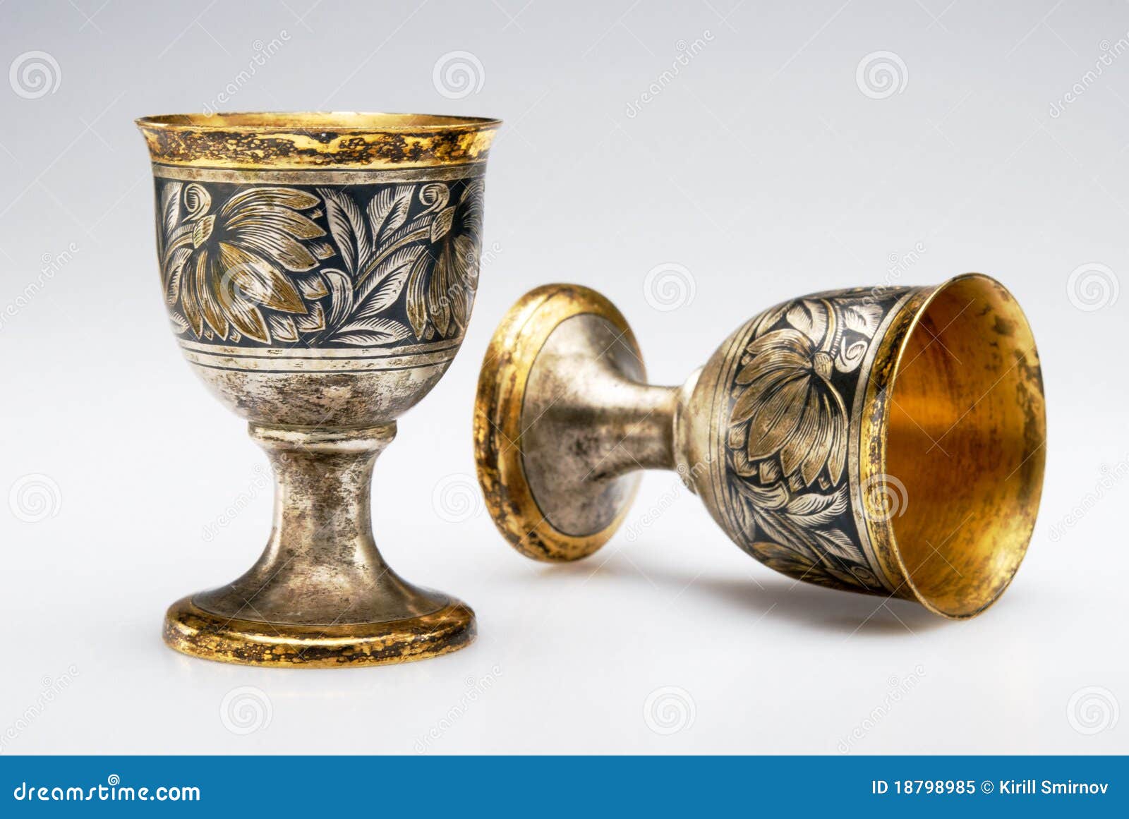 Two ancient wine cup stock image. Image of fall, gilded - 18798985