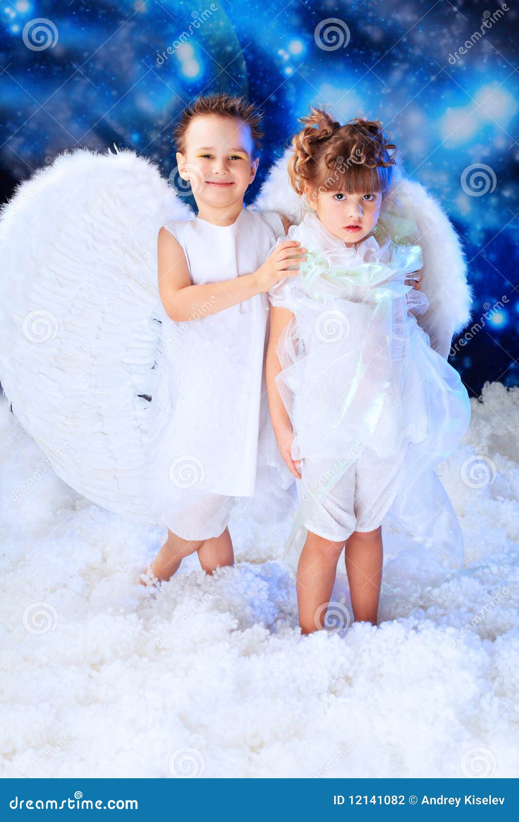 Two angels stock photo. Image of child, couple, beautiful - 12141082