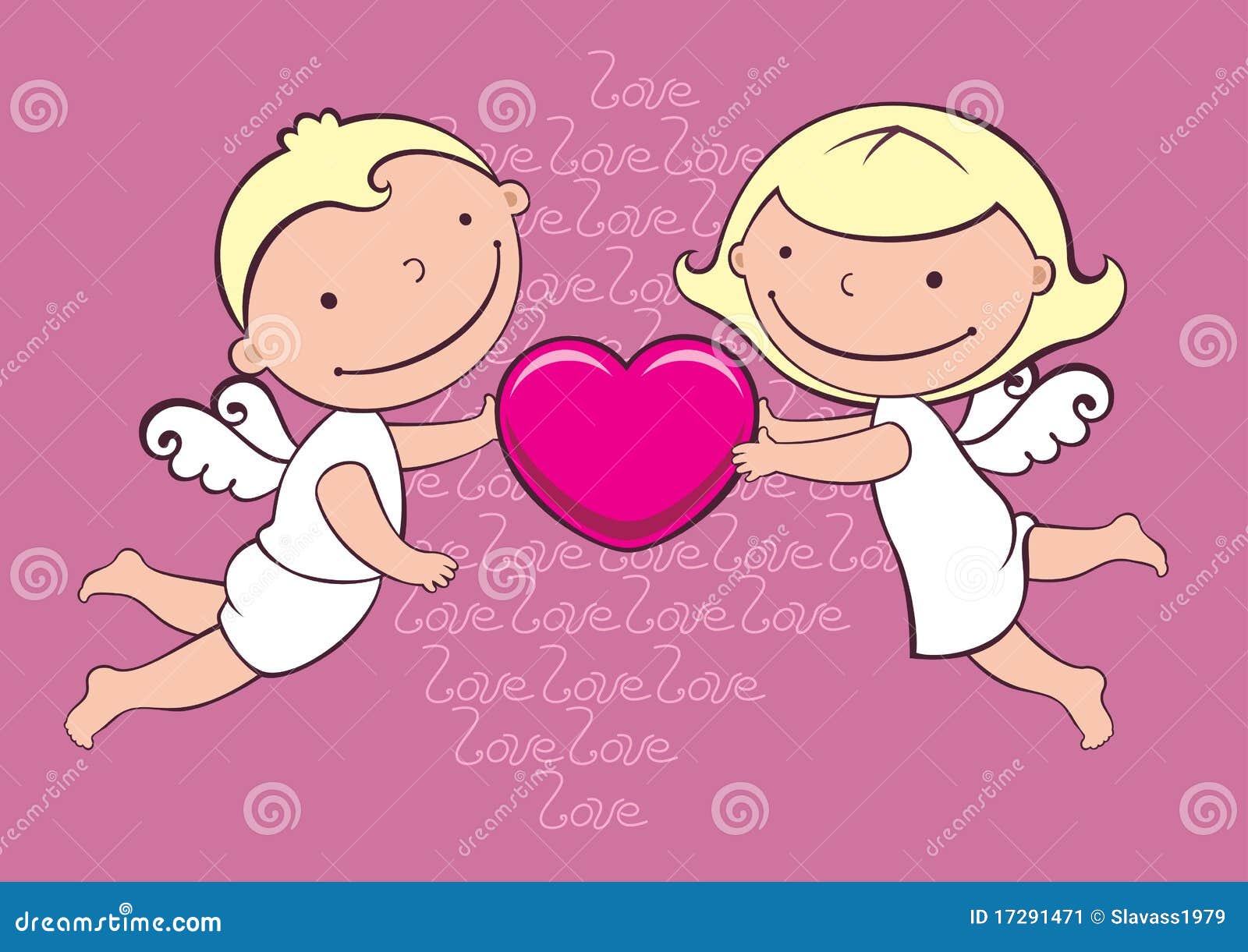 Two angels stock vector. Illustration of little, newly - 17291471