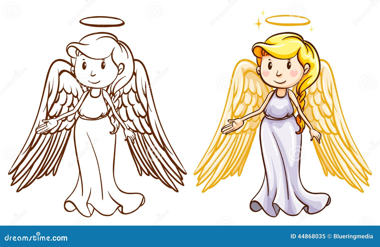 Two angels stock vector. Illustration of person, heaven - 44868035