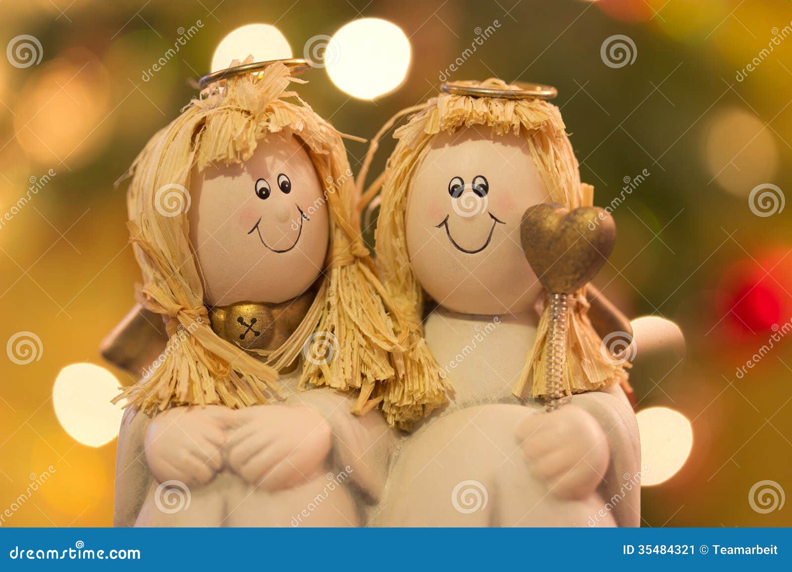 Two Angels stock image. Image of macro, bokeh, lights - 35484321