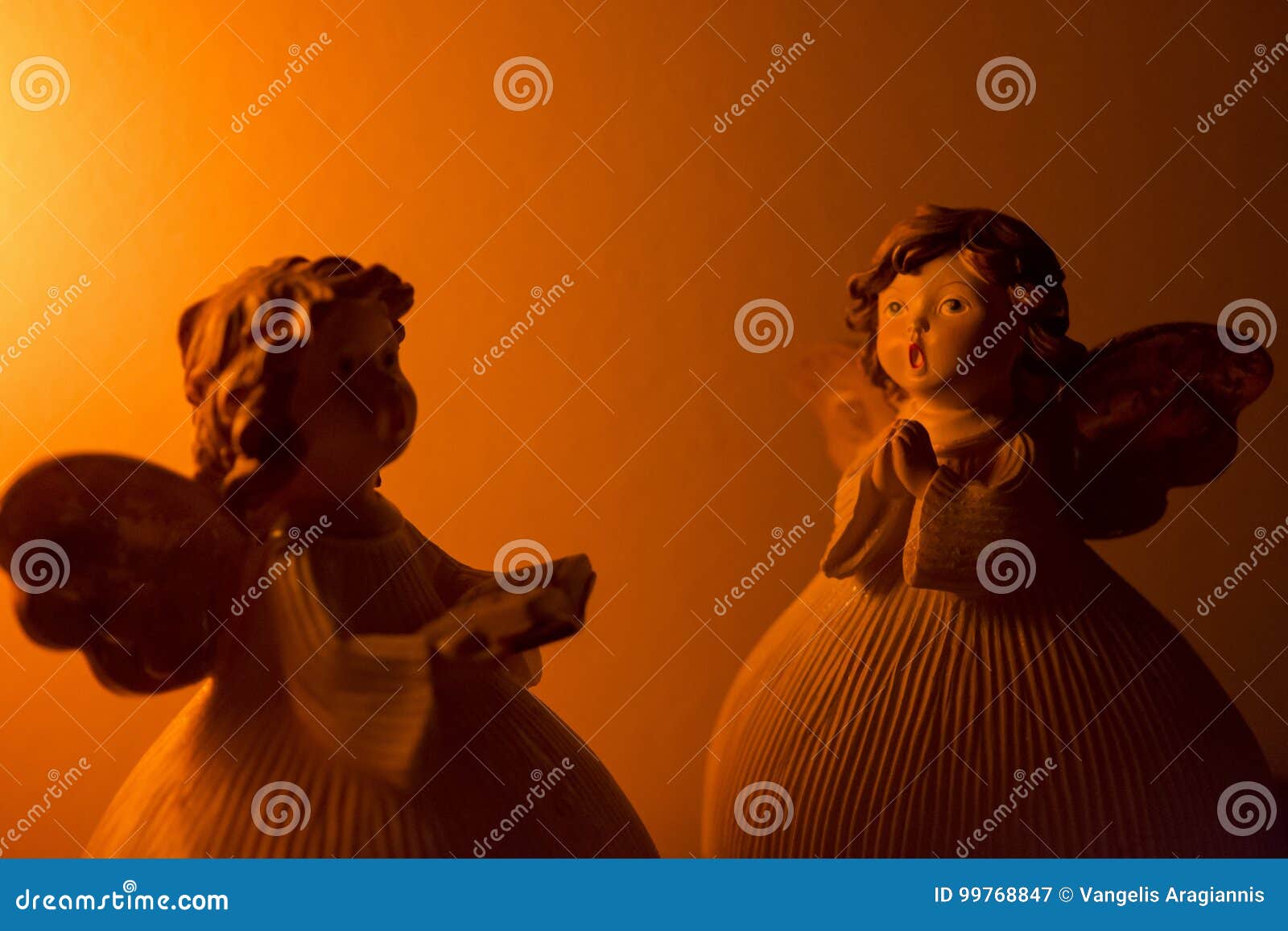 Two Angels Sitting Opposite Stock Image - Image of concept, faith: 99768847