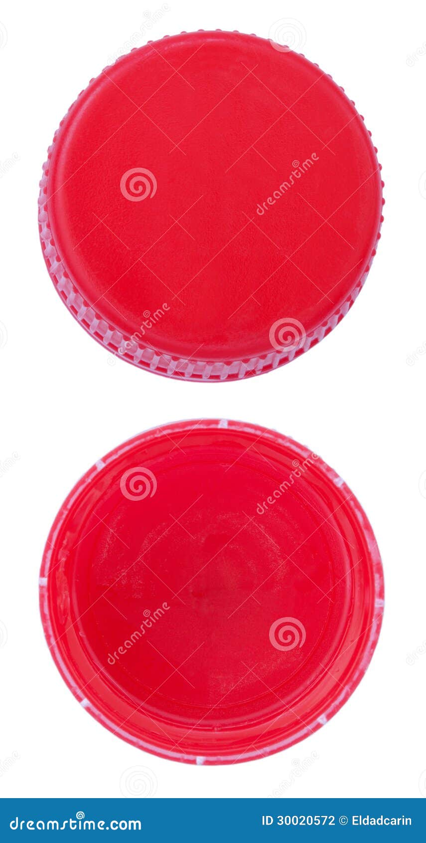Isolated Red Plastic Bottle Caps Stock Photo - Image of rear, life ...